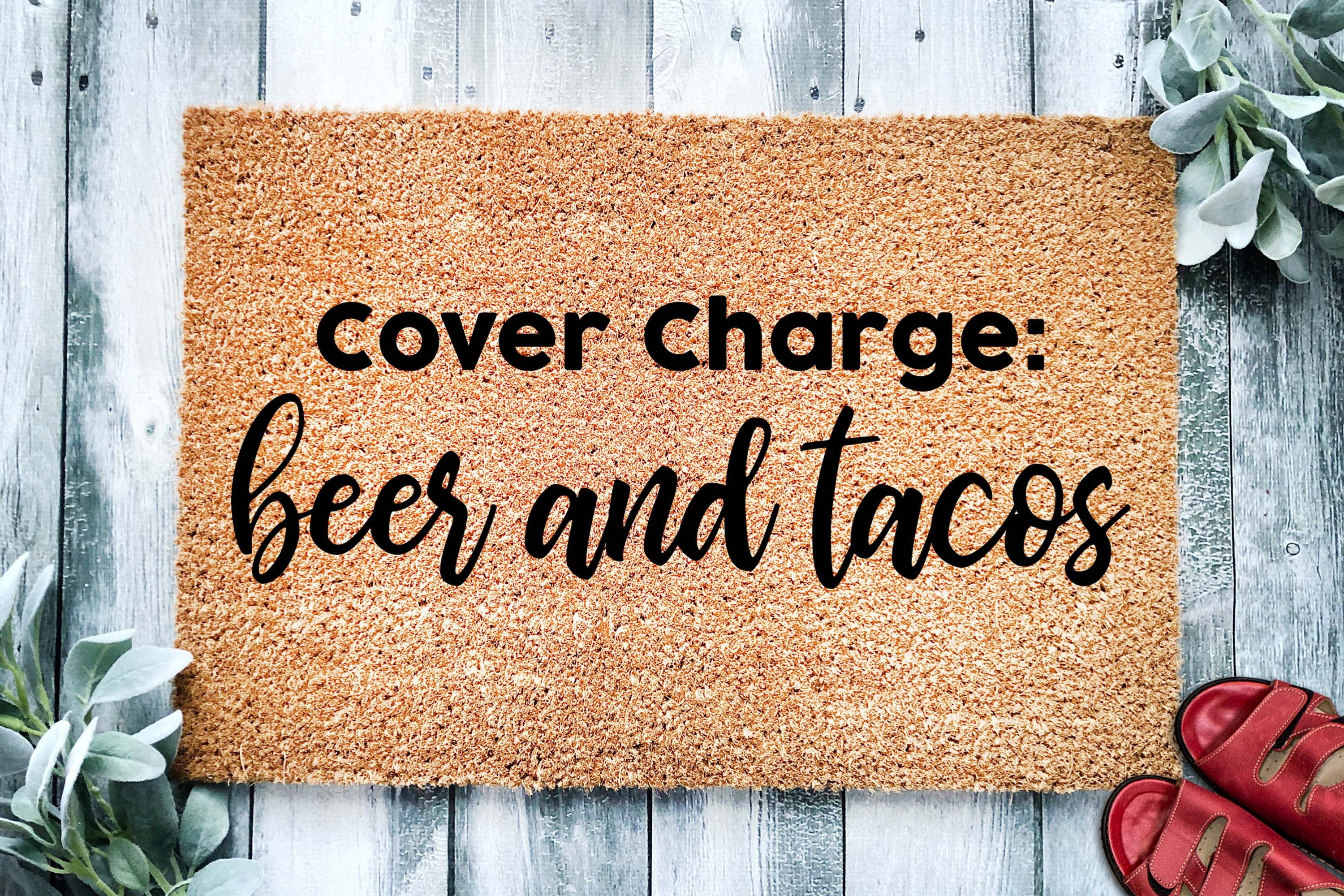 Cover Charge - Beer and Tacos | Funny Doormat | Welcome Mat | Funny ...