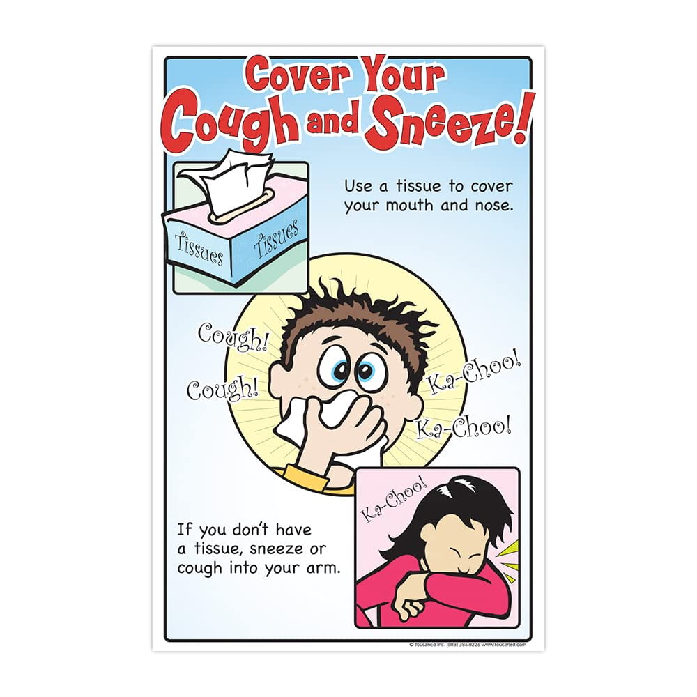 Cover Your Cough and Sneeze! Poster - infection prevention poster ...