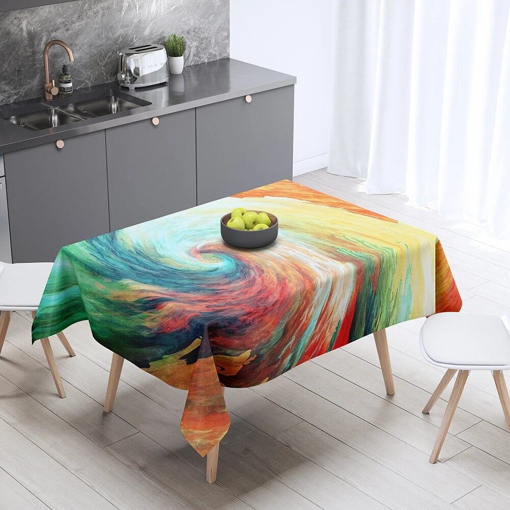 Cover Dust Resistant Stain Party Rectangular Decor Home Tablecloth ...