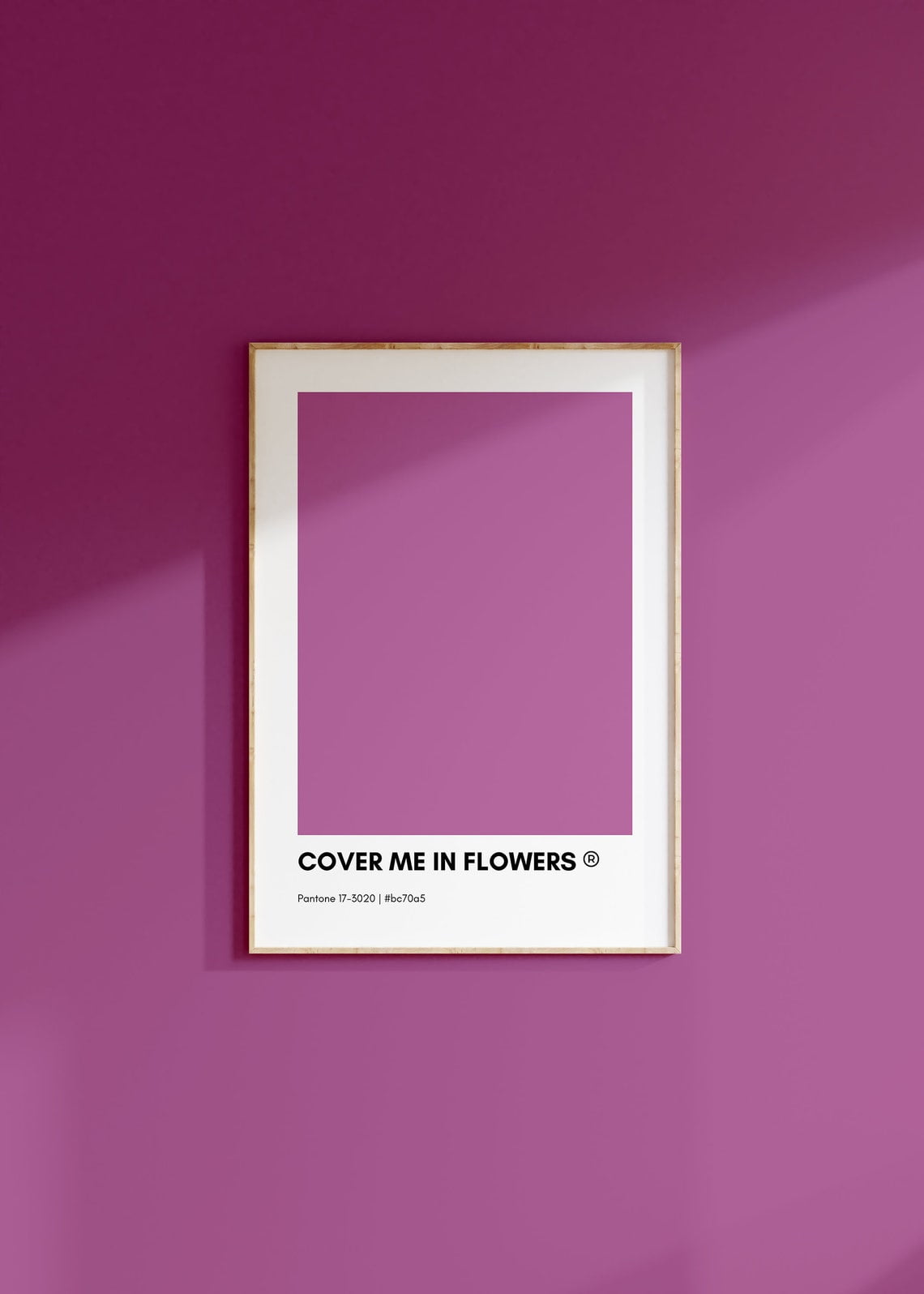 Cover Me In Flowers Pantone Print Poster, Purple Pantone Poster Print ...