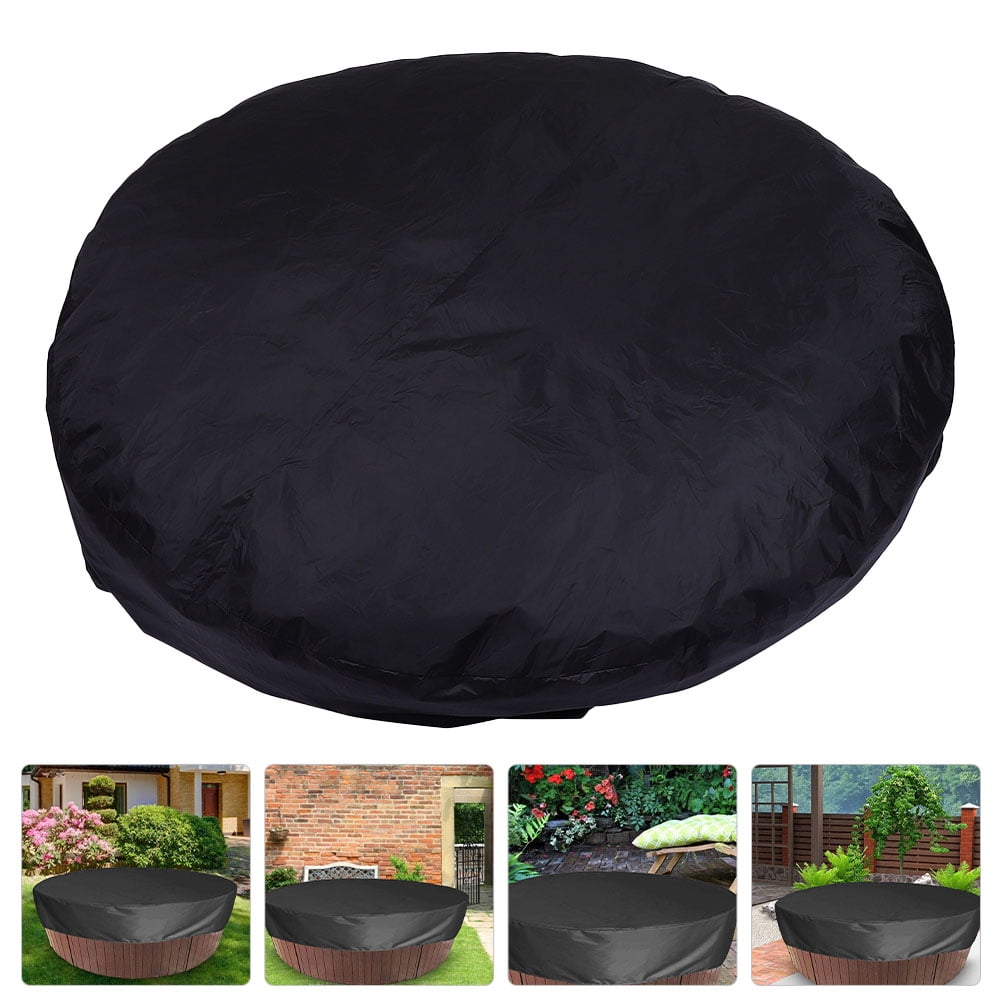 Pawsdot Outdoor Bathtub Cover Pool Cover Black Polyester Taffeta 1Pcs ...