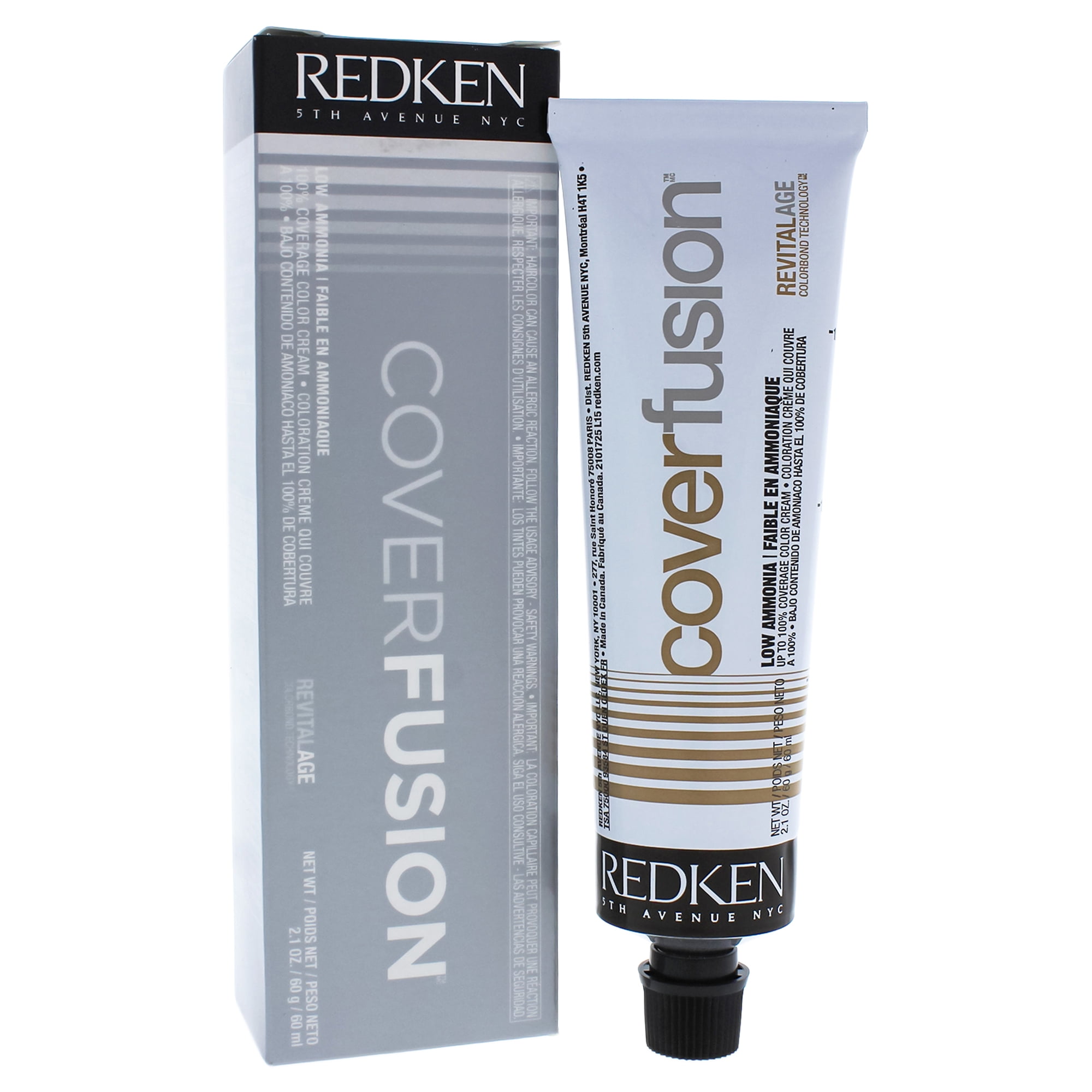 Redken Cover Fusion 8NA Natural Ash Hair Color, Unisex, Low Ammonia, 2. ...
