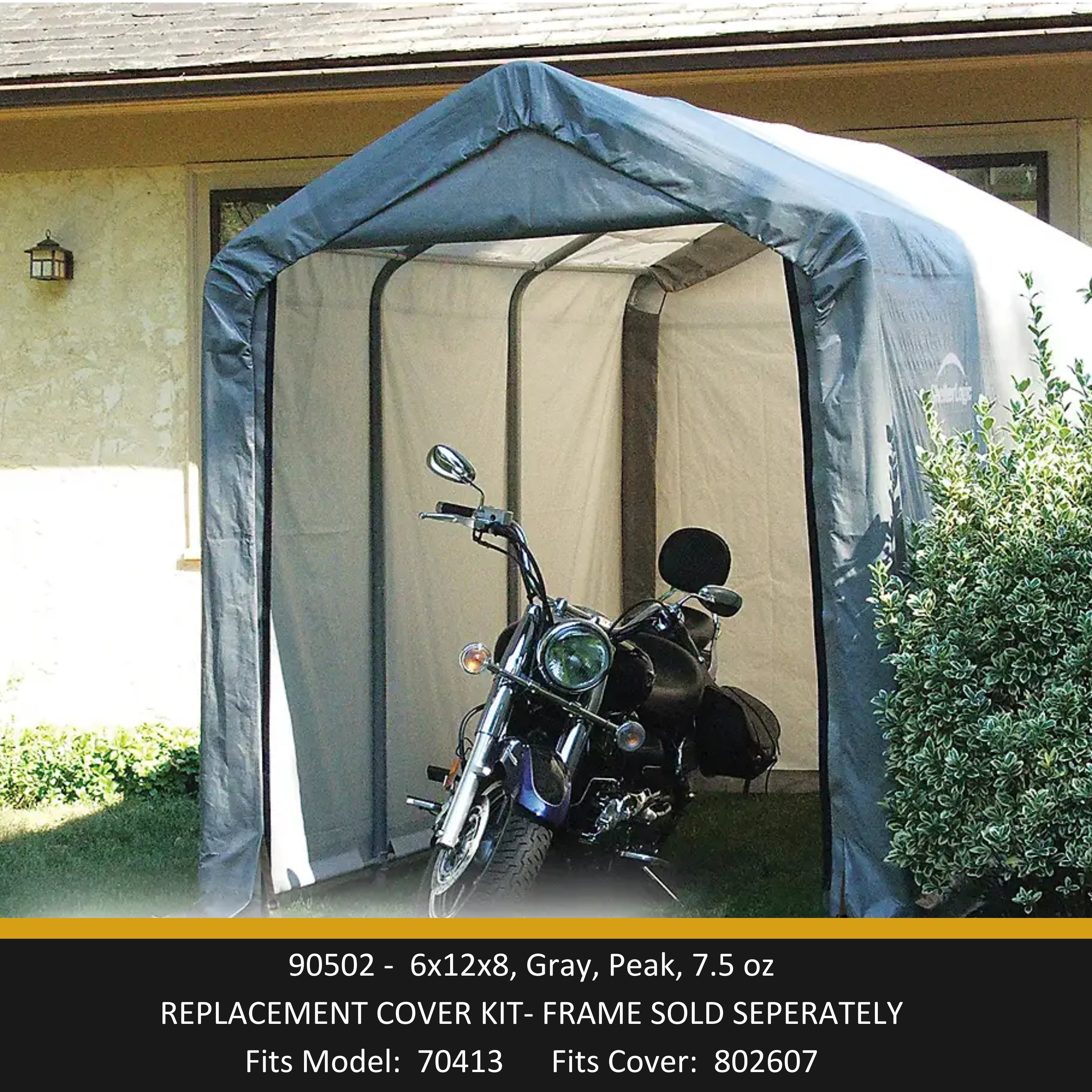 Cover Kit for the Shed-in-a-Box® 6 ft. x 12 ft. x 8 ft. 7 oz. Gray ...