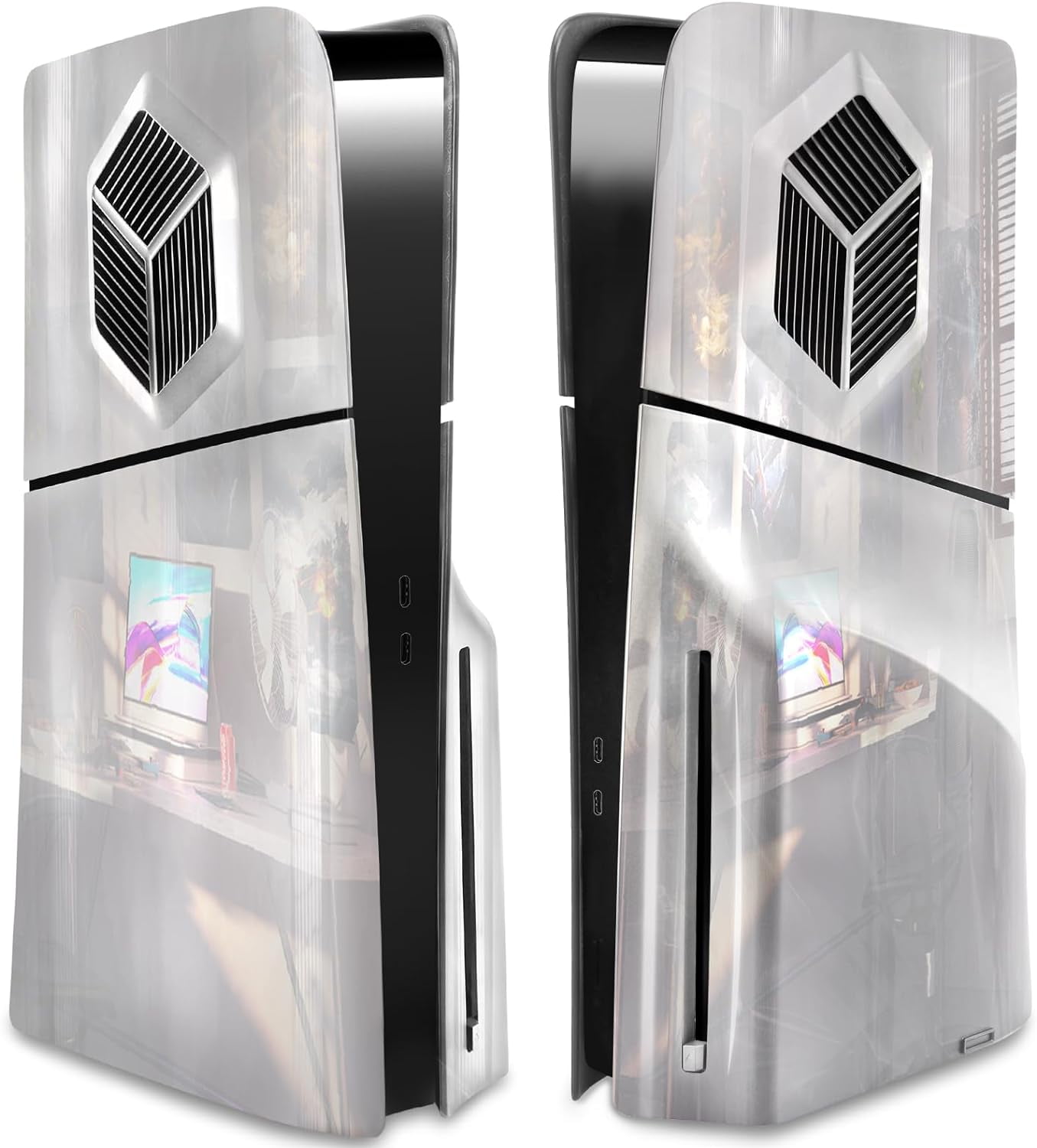 Cover Plates Compatible with PS5 Slim Disc Edition, New PS5 Slim Custom ...