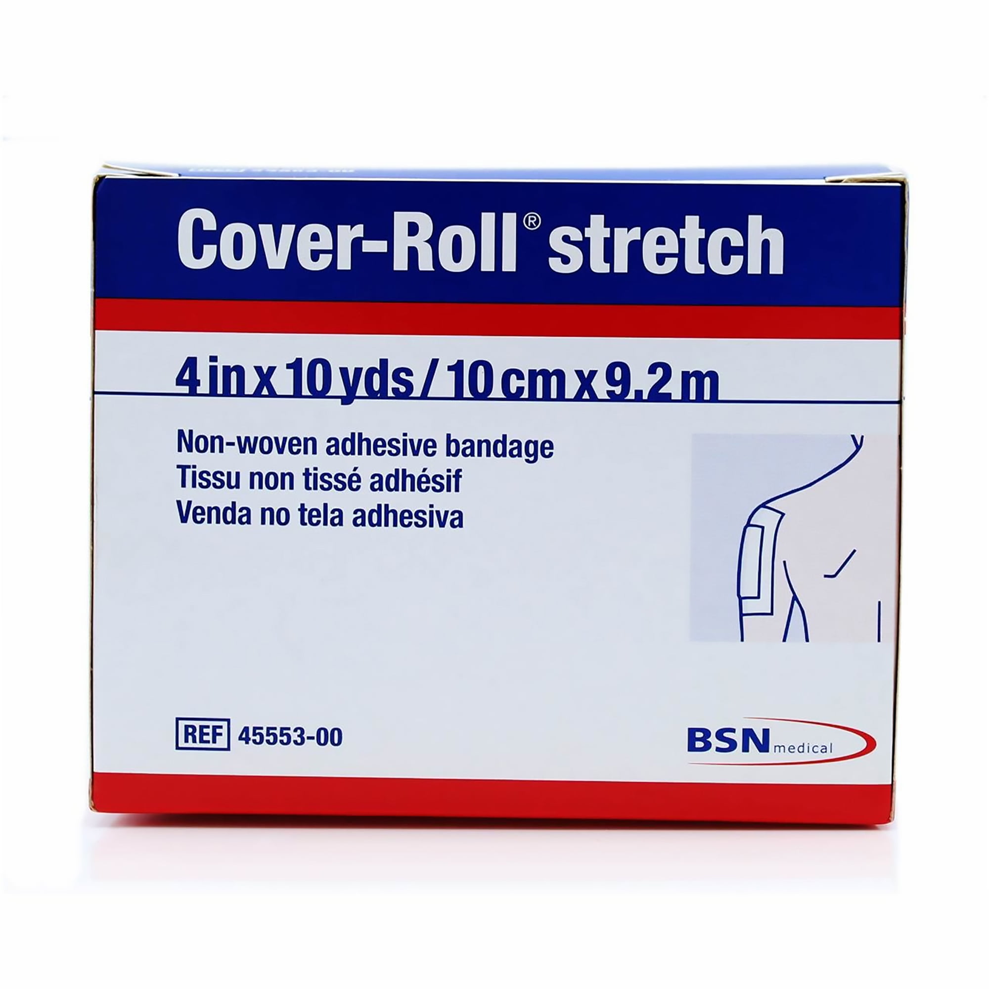 Cover-Roll Stretch Polyester Dressing Retention Tape with Liner White ...