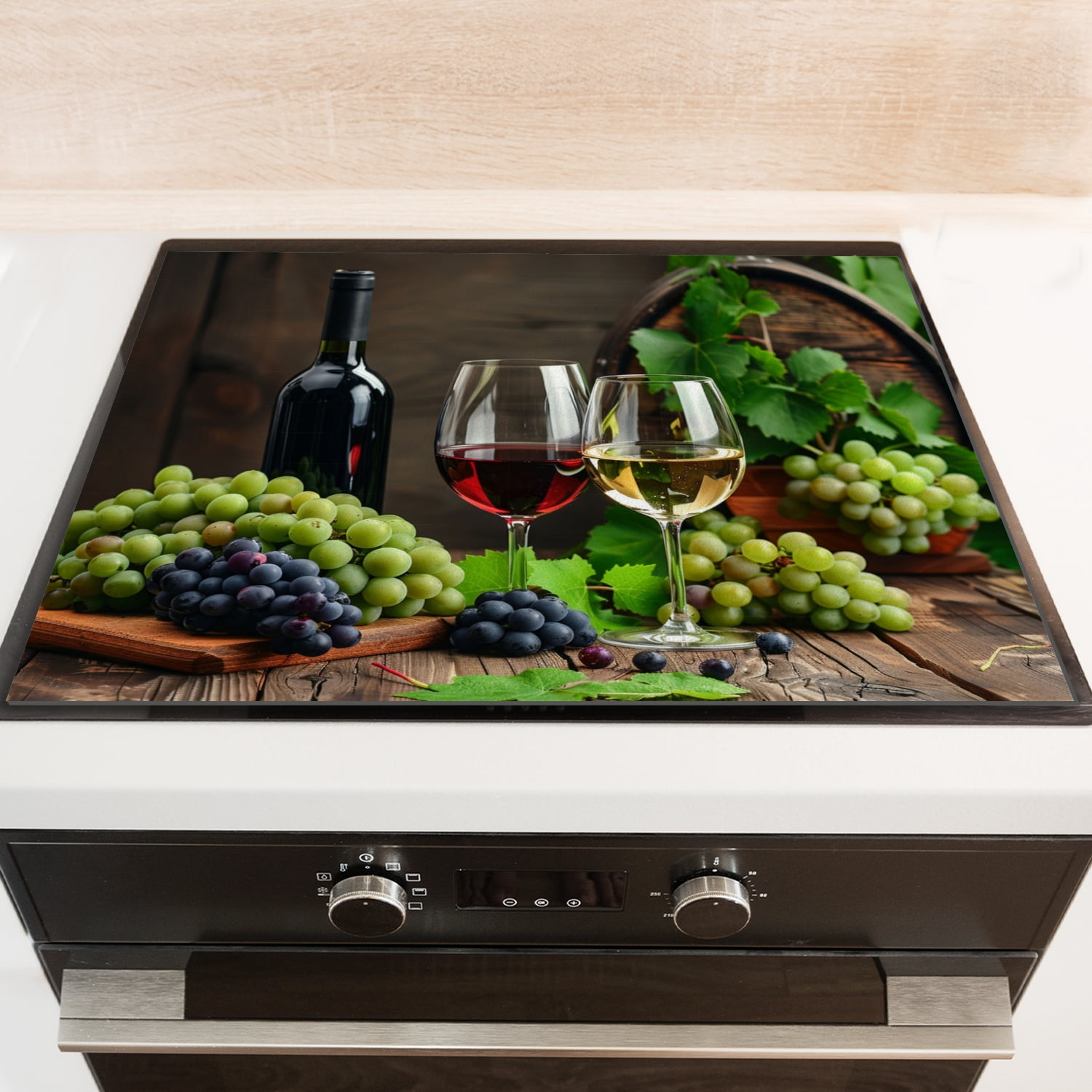 Cover for Stove Top Electric Flat Top, Rustic Wine Glass, Heat ...