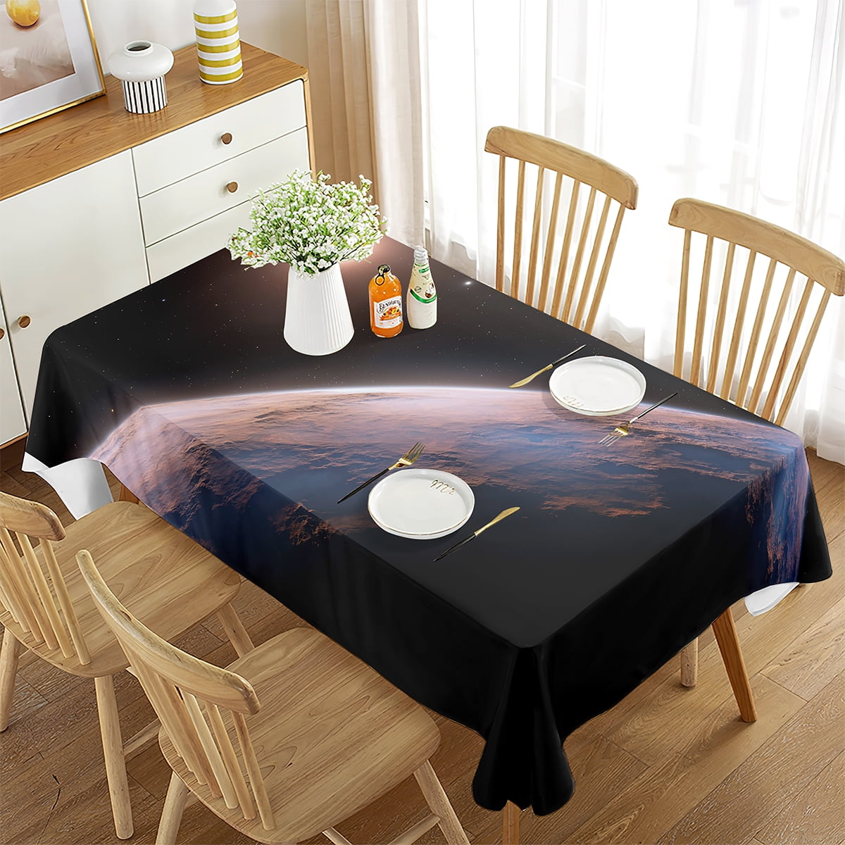 Cover Table Kitchen Room Dining Theme Galaxy Solar Celestial Cloud Gas ...