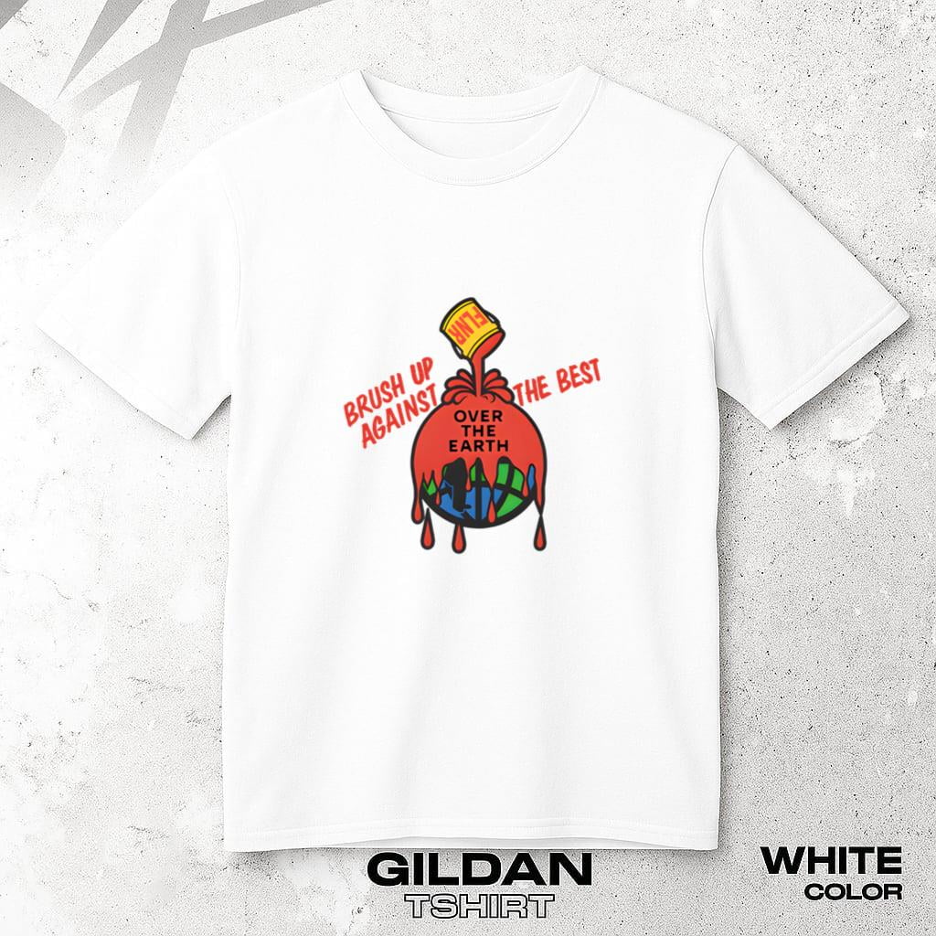 Cover The Earth T-shirt with Parody Paint Company Funny Waterfall Logo ...