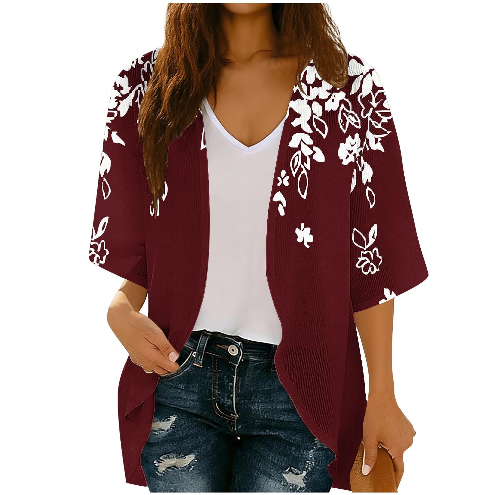 Cover Ups for Women Short Sleeve Bathing Suit Cover Up Ladies Loose Fit ...