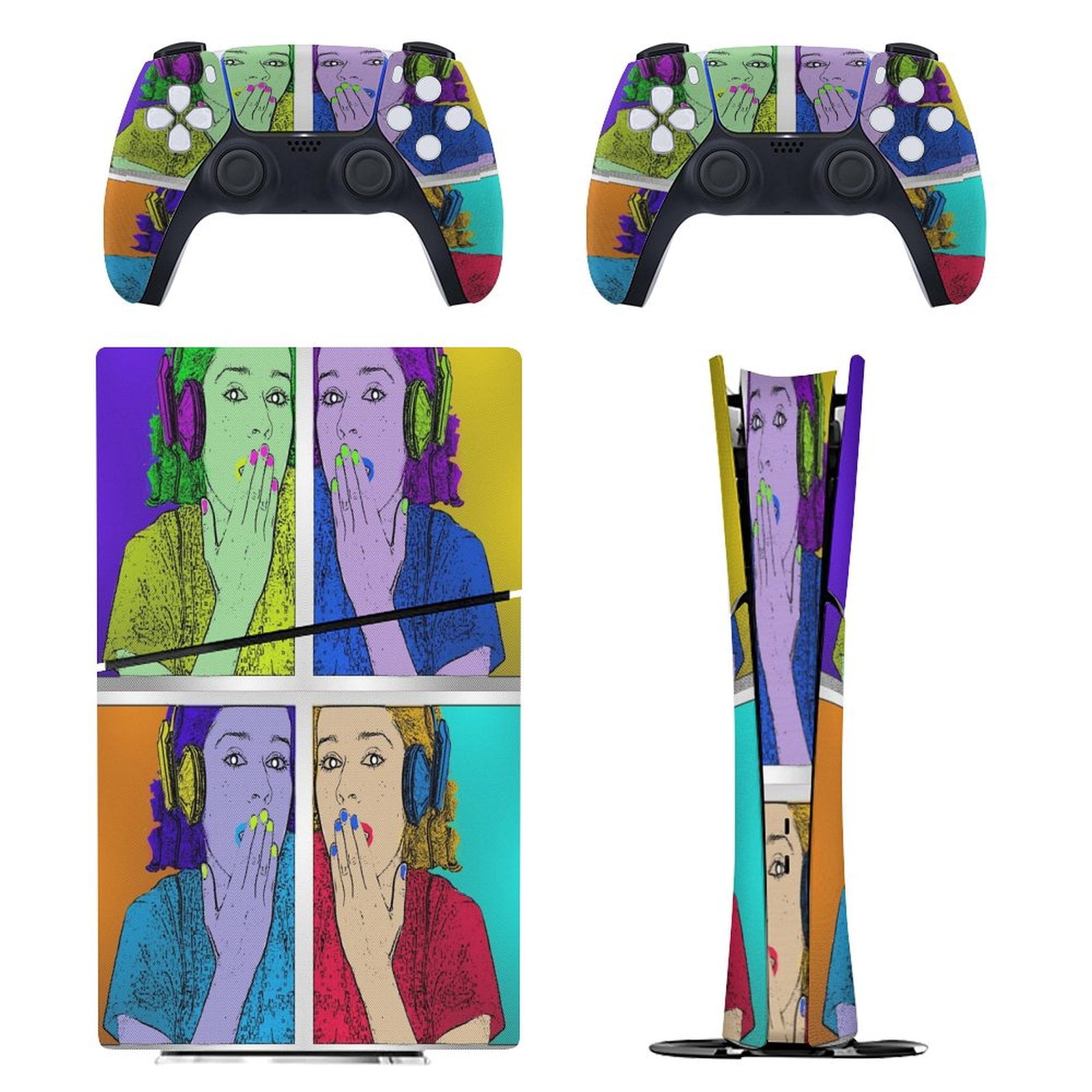 Cover Your Mouth, Music, Square Grid PS5/PS5 Slim Digital Disc Skin ...