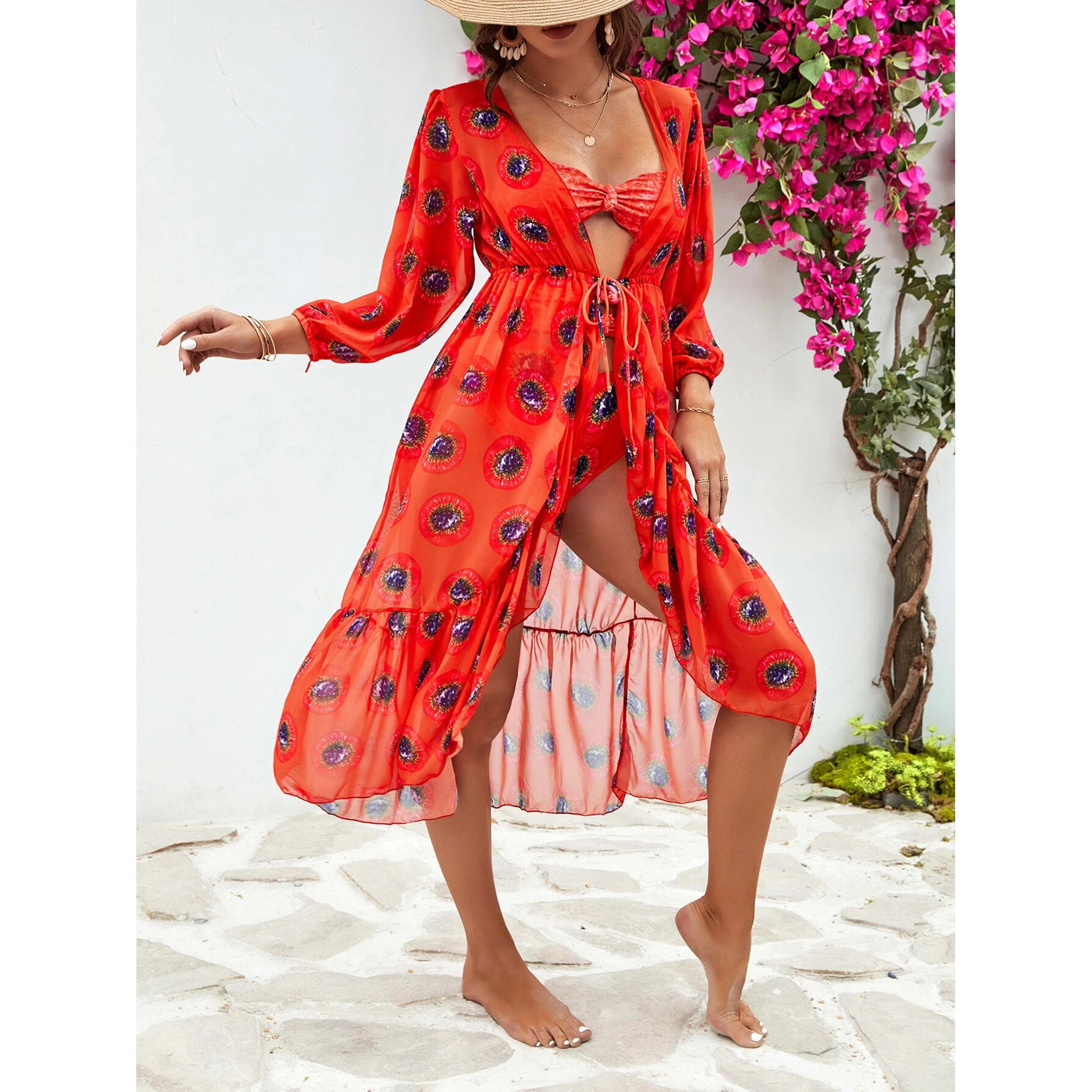 Cover-ups Summer Women Beach Wear White Cotton Tunic Dress Bikini Bath ...