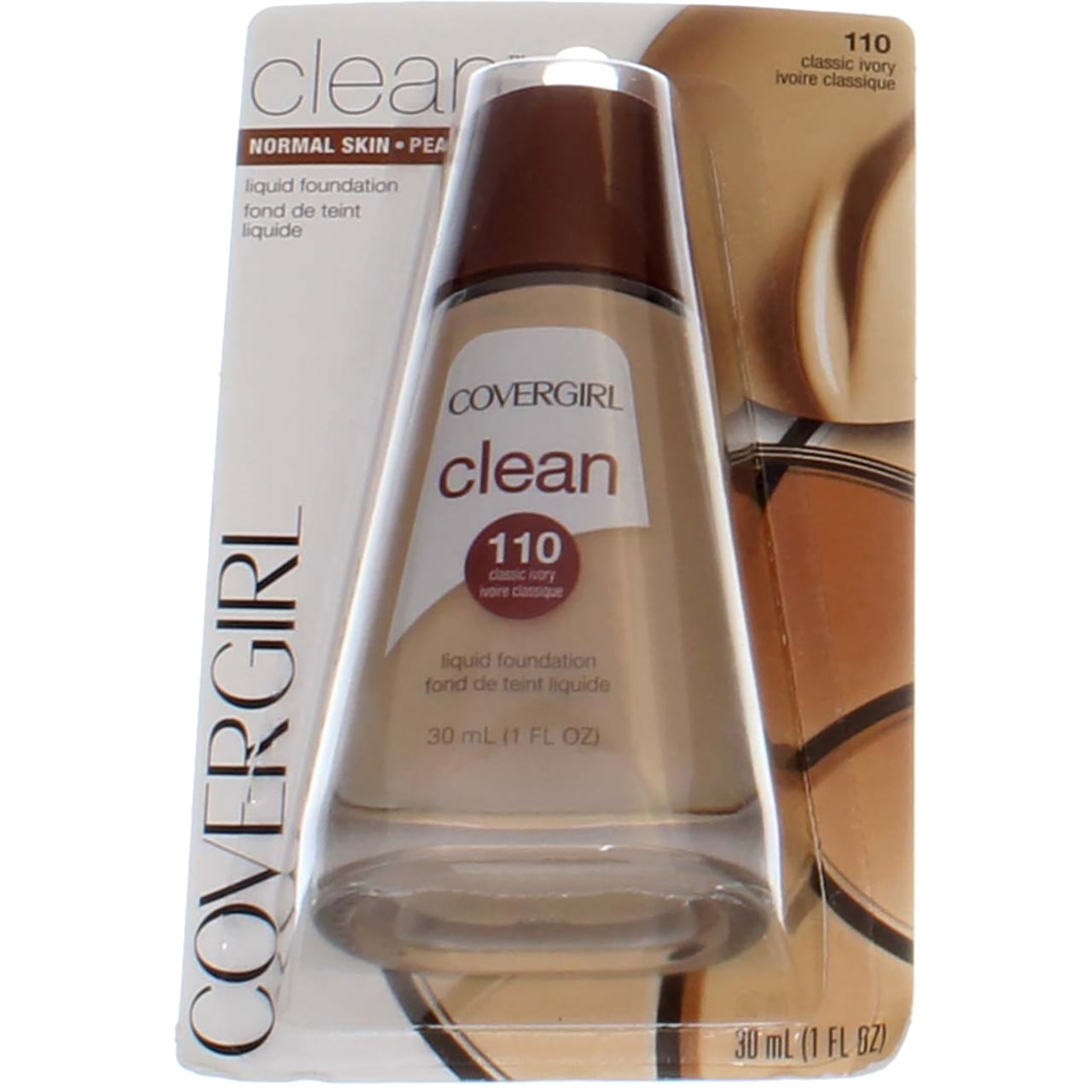 CoverGirl Clean Liquid Makeup, Classic Ivory [110], 1 oz (Pack of 2 ...