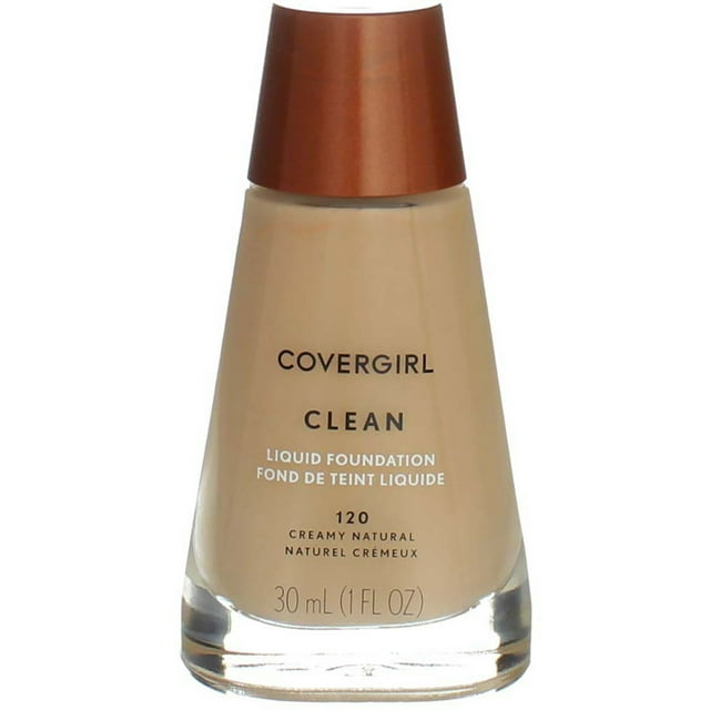 CoverGirl Clean Liquid Makeup Foundation, Smooth Cremoso Natural [120 ...
