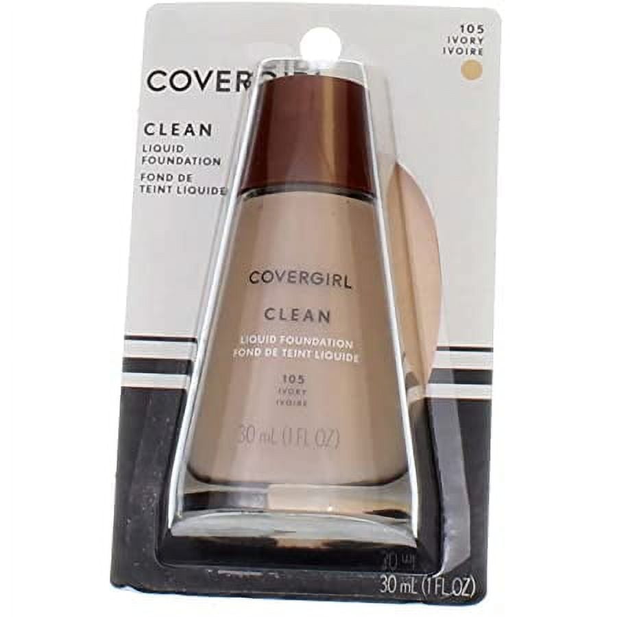 CoverGirl Clean Normal Ivory 105 Liquid Skin Foundation Makeup, 1 Fluid ...