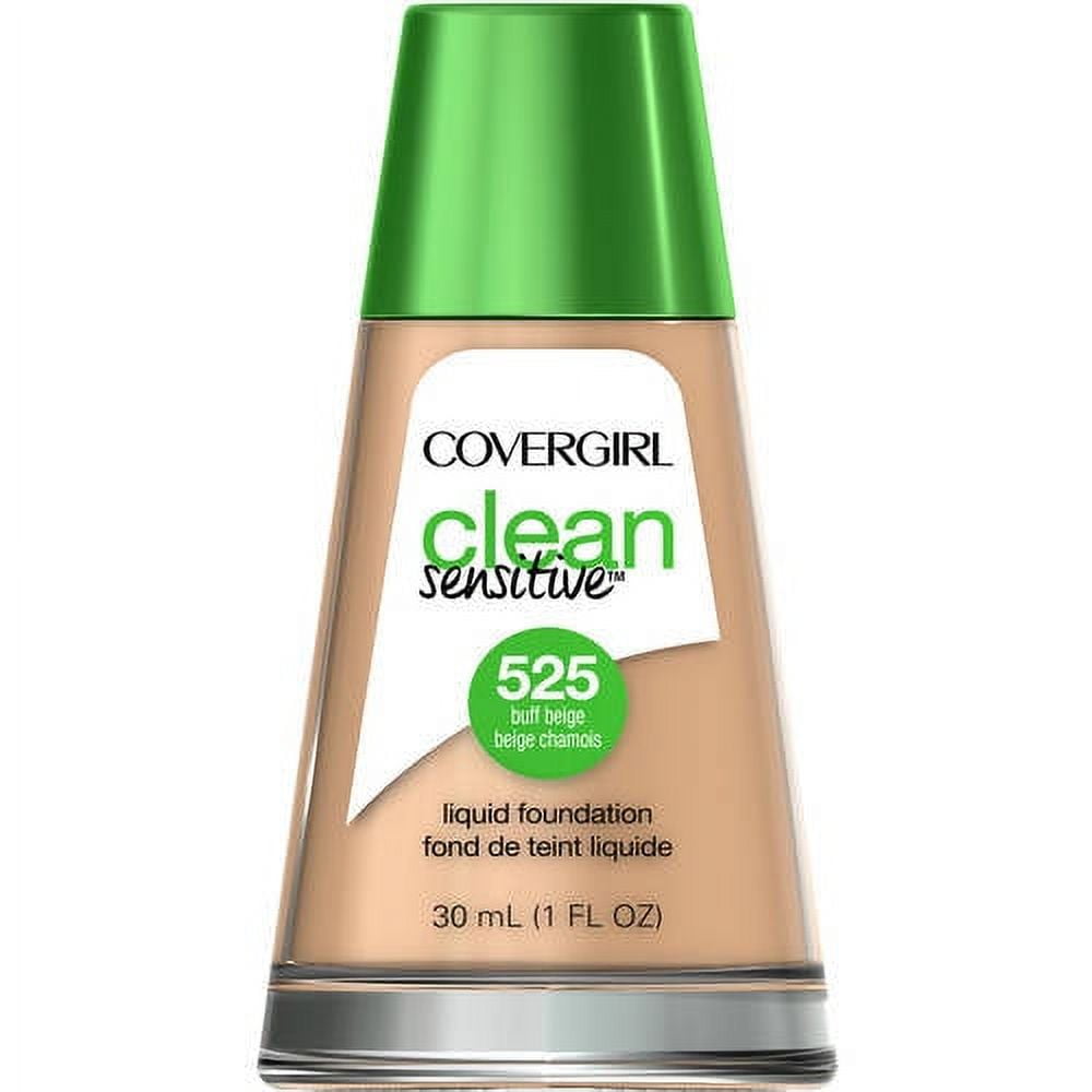 CoverGirl Clean Sensitive Skin Liquid Foundation, Buff Beige 525, 1 oz ...