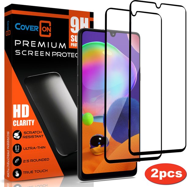 CoverON 2 Pack of Samsung Galaxy A31 Tempered Glass Screen Protectors ...