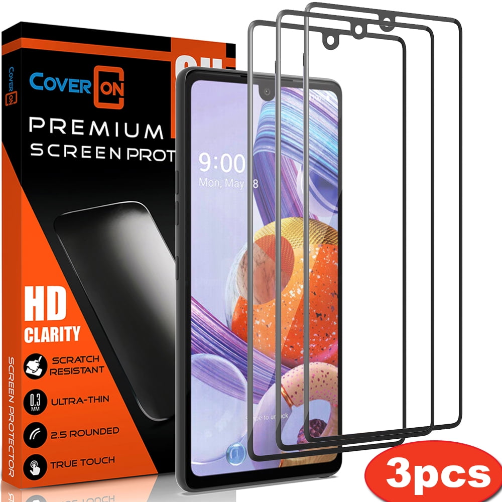 CoverON 3 Pack of LG Stylo 6 Tempered Glass Screen Protectors - 98% ...