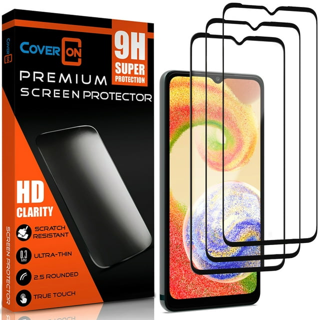 CoverON 3pcs Pack For Samsung Galaxy A04 Screen Protector Tempered ...