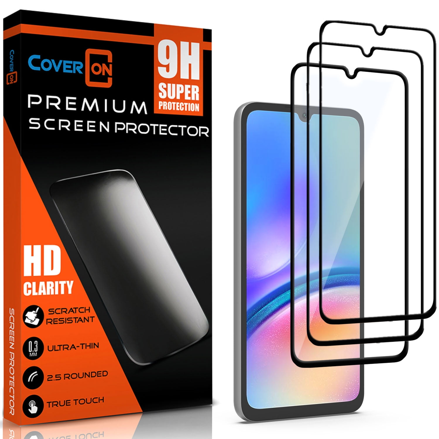 CoverON 3pcs Pack For Samsung Galaxy A05s Screen Protector Tempered ...