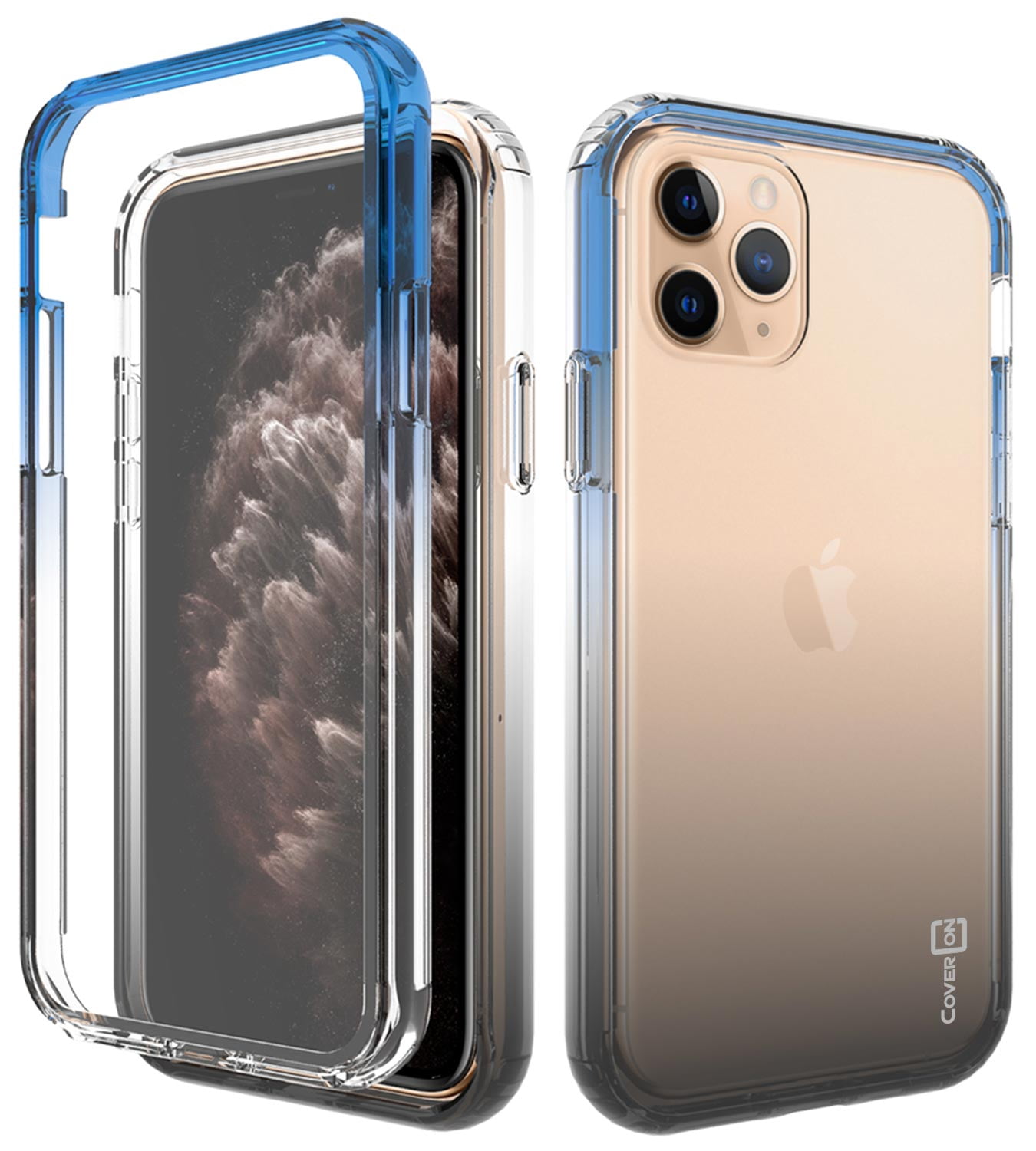 CoverON Apple iPhone 11 Pro Clear Case with Two-Tone Colors Heavy Duty ...