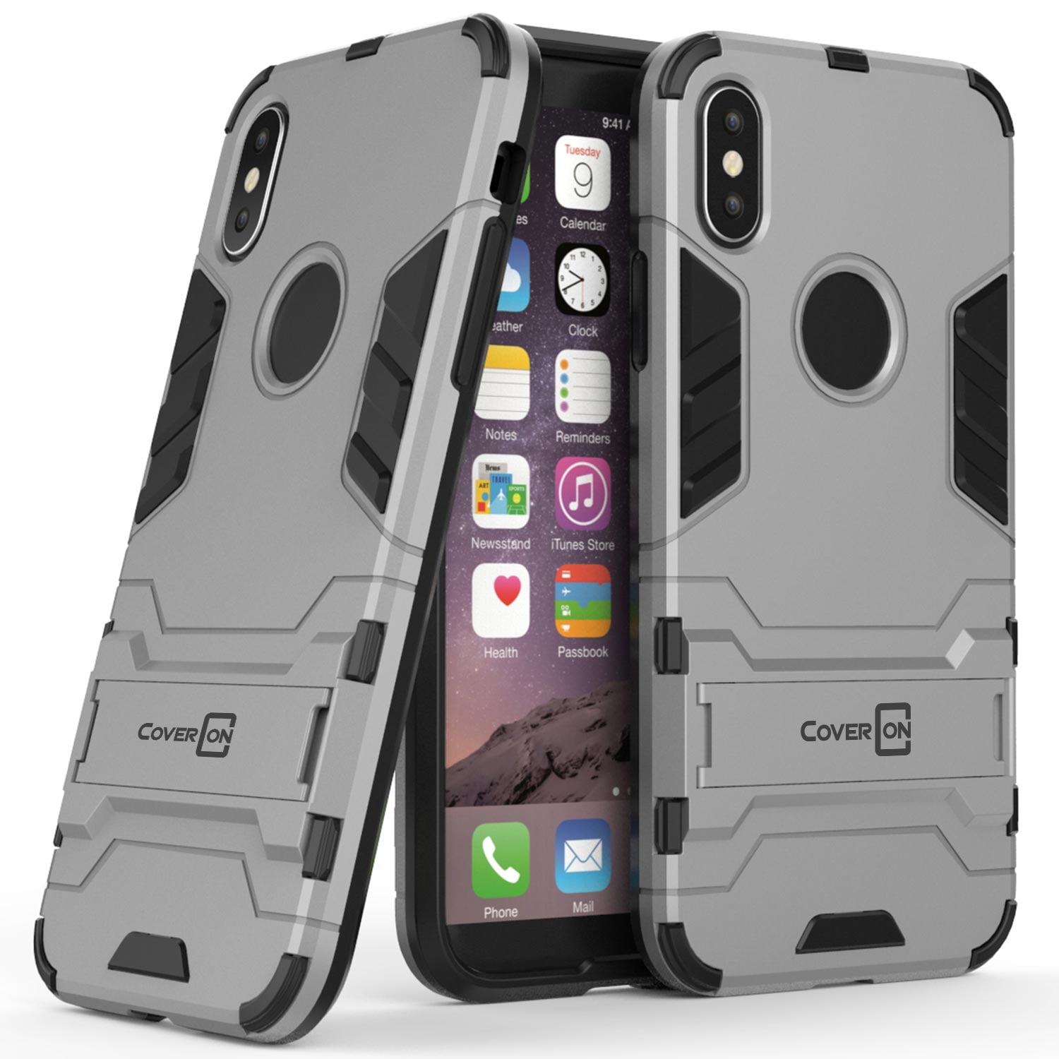 CoverON Apple iPhone X / 10 Case, Shadow Armor Series Hybrid Kickstand ...