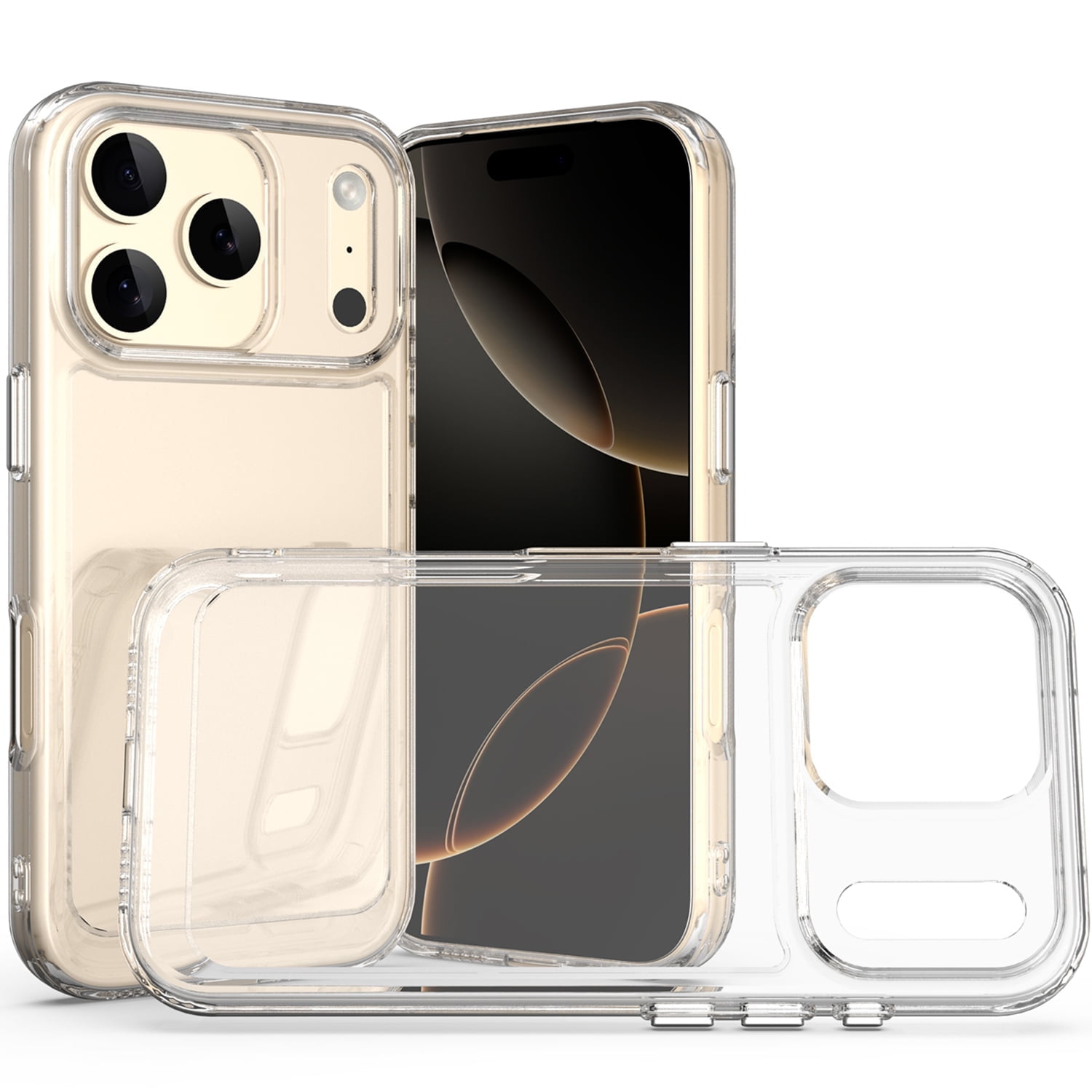 CoverON For Apple iPhone 17 Pro Case, Hybrid Slim fit Hard Back TPU Rim ...