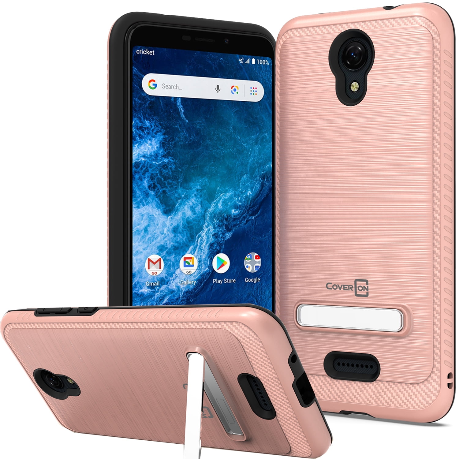 CoverON For Cricket Icon 2 Case, Slim Metal Kickstand Rugged Dual Layer ...