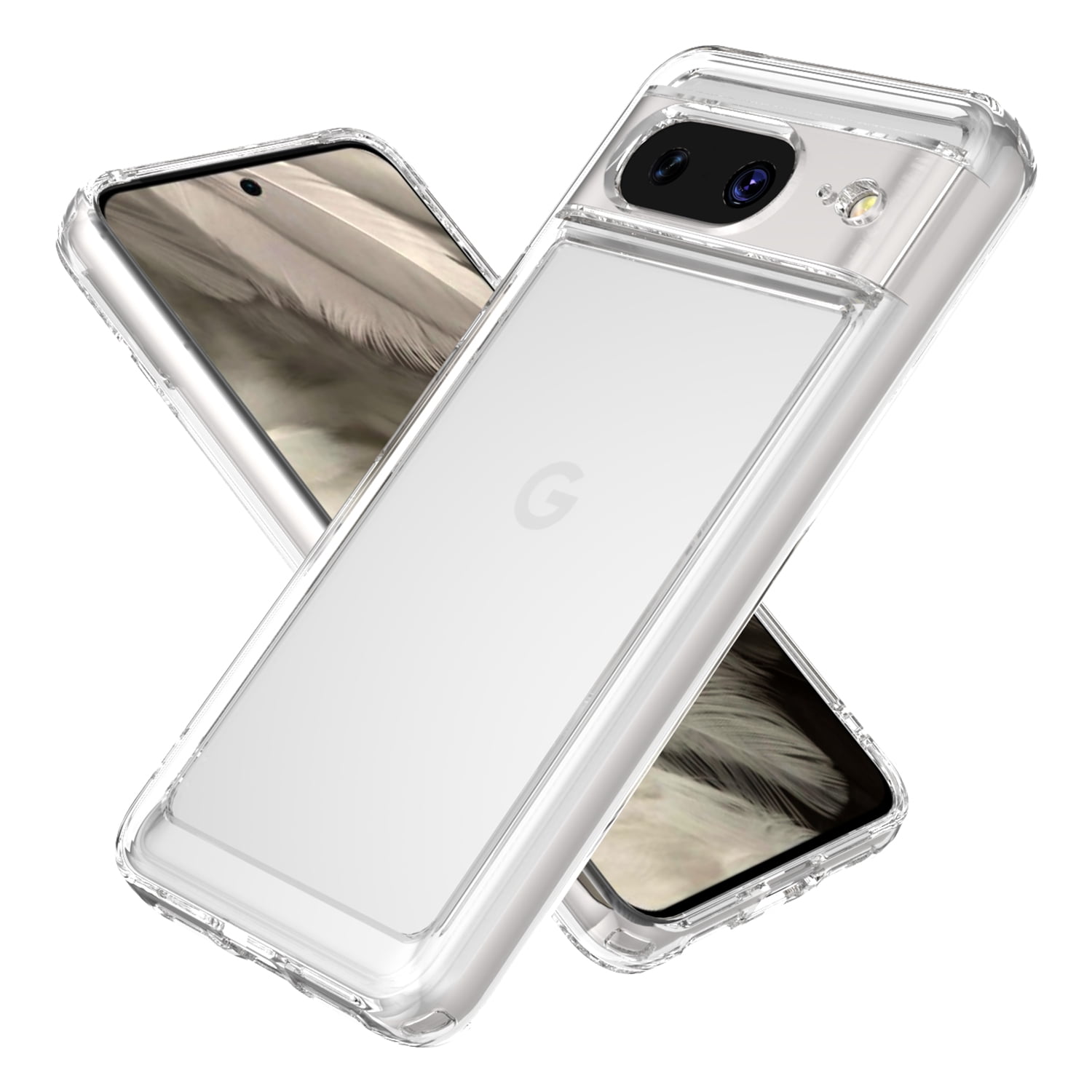 CoverON For Google Pixel 8 Case, Hybrid Slim fit Hard Back TPU Rim ...