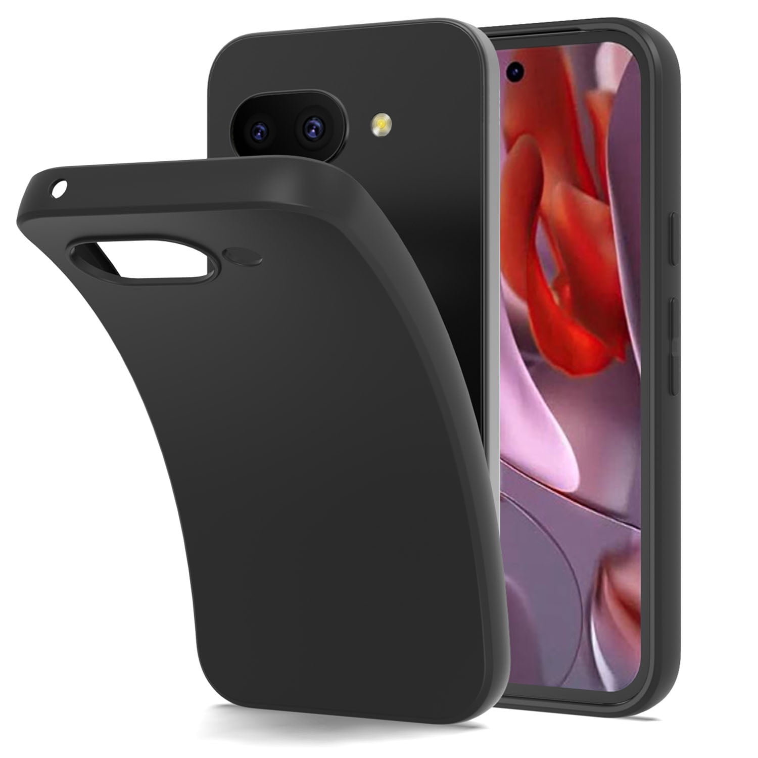 CoverON Slim Flexible TPU Minimal Phone Case for Google Pixel 9a Black - Walmart.com