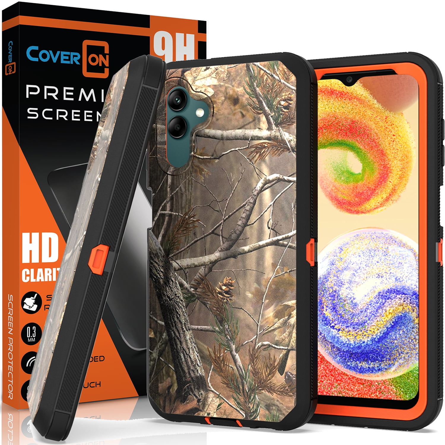 CoverON For Samsung Galaxy A04 Case and Screen Protector Tempered Glass ...