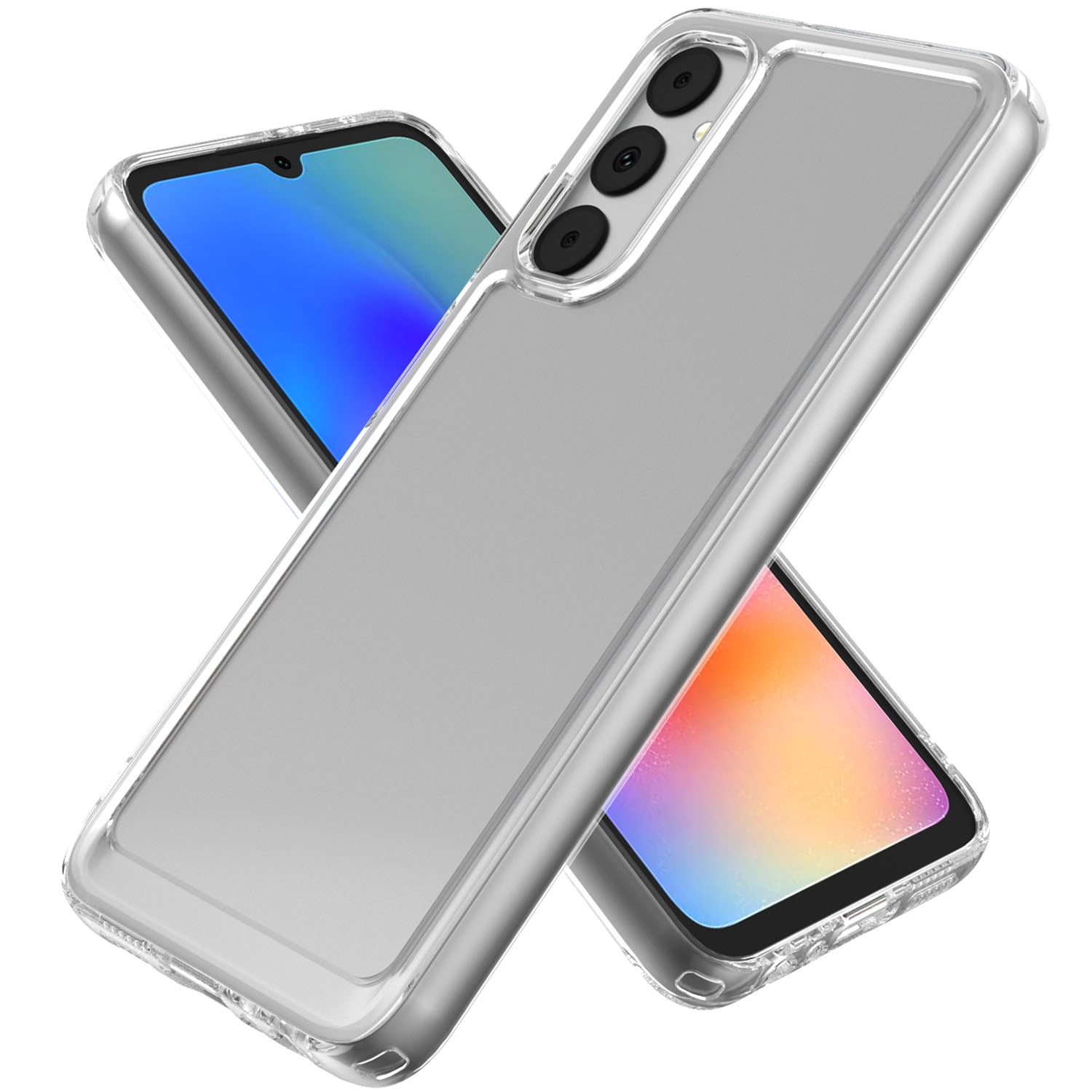 CoverON For Samsung Galaxy A05s Case, Hybrid Slim fit Hard Back TPU Rim Phone Rigid Cover, Clear ...