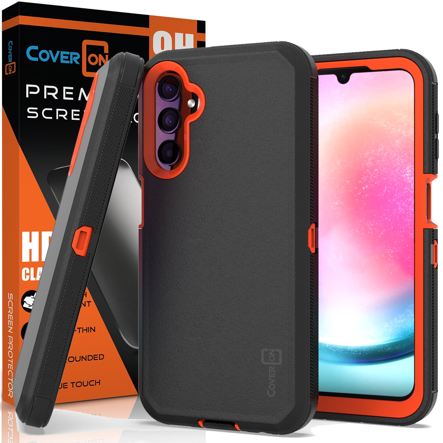 CoverON For Samsung Galaxy A24 Case and Screen Protector Tempered Glass ...