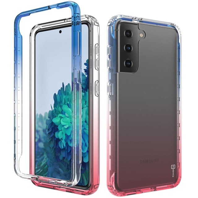 CoverON For Samsung Galaxy S21 FE Phone Case, Gradient Heavy Duty Clear ...