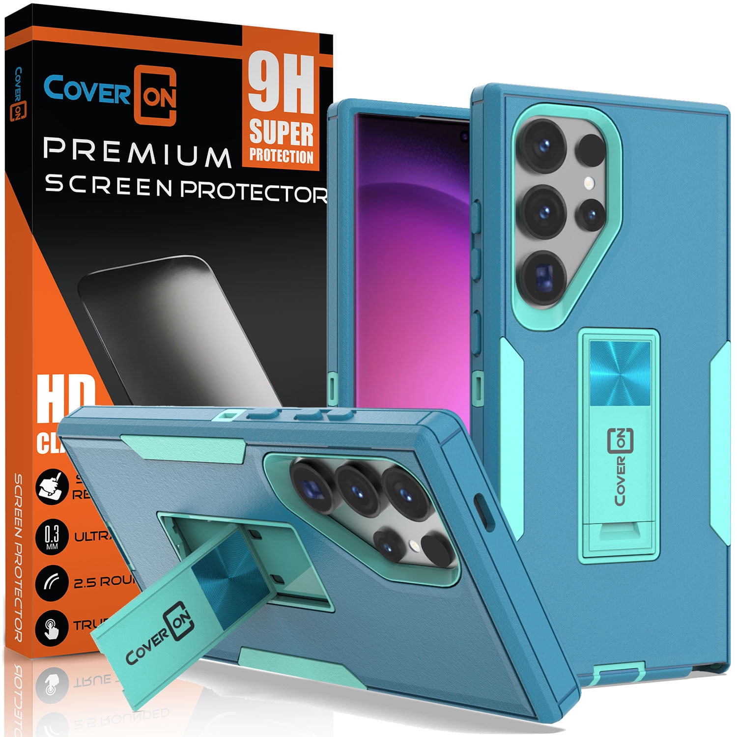 CoverON Military Grade Heavy Duty Full Body Back Cover for Samsung ...