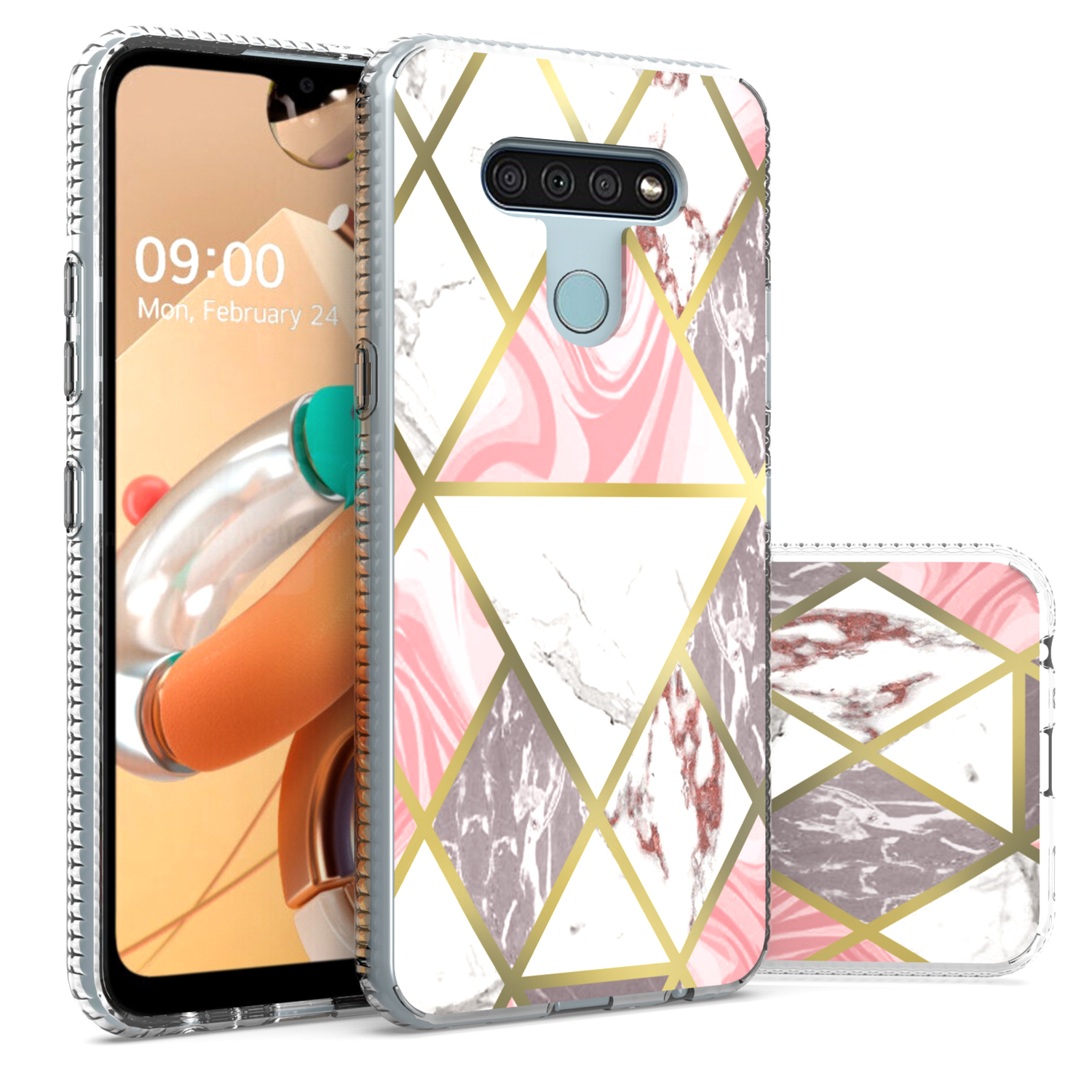 CoverON LG K51 / Reflect Case, Marble Design Scratch Resistent Phone ...