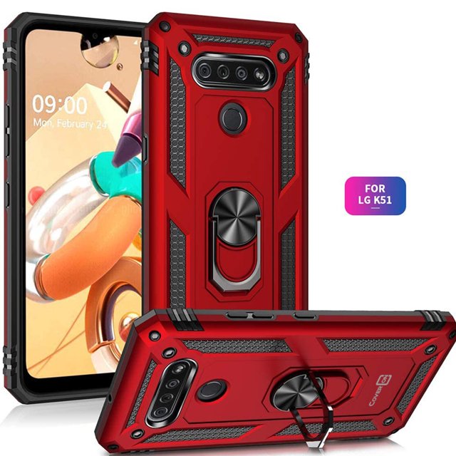 CoverON LG K51 / Reflect Case with Magnetic Car Mount Compatible Ring ...