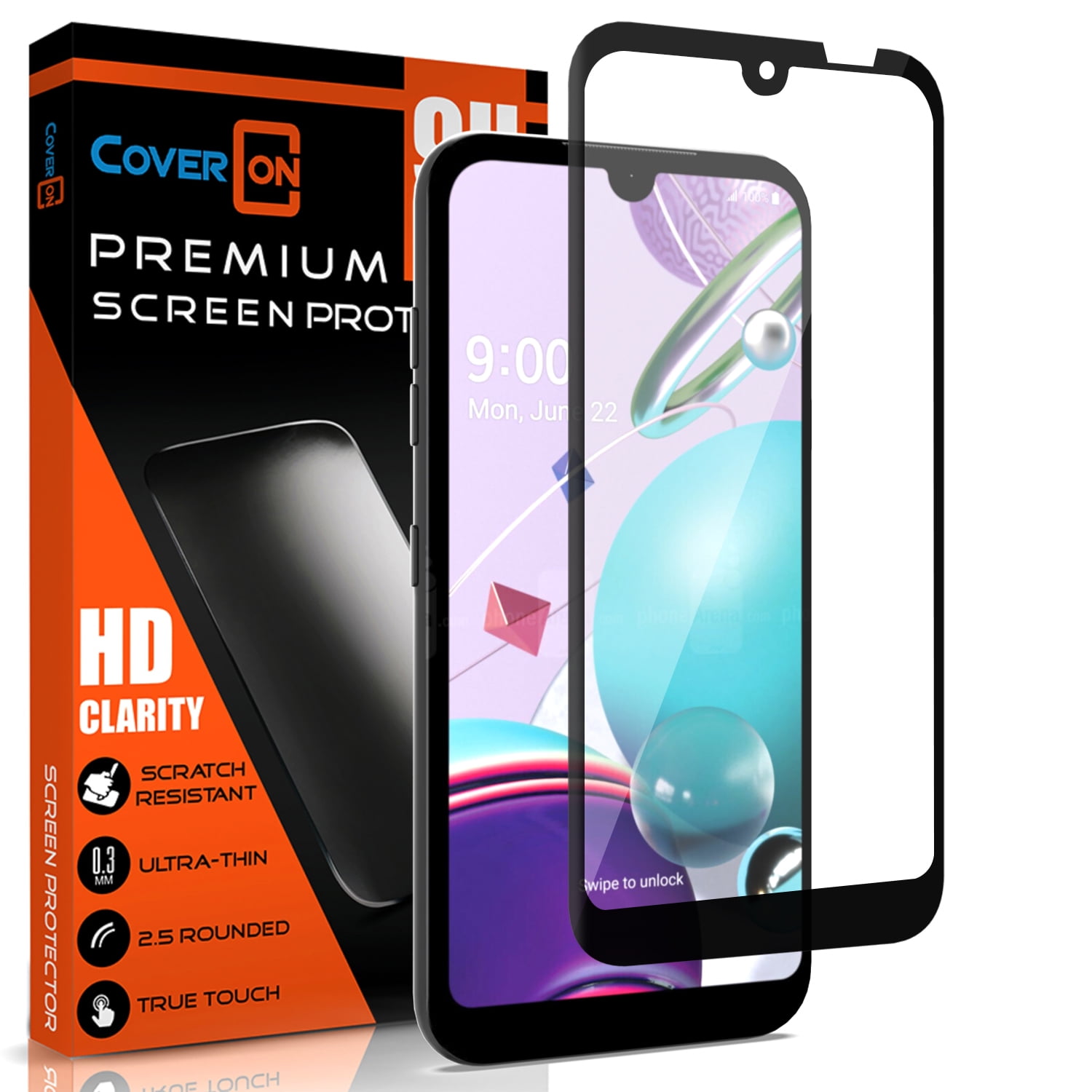 CoverON LG Phoenix 5 / Fortune 3 Tempered Glass Screen Protectors - 98% full Coverage 9H Scratch ...