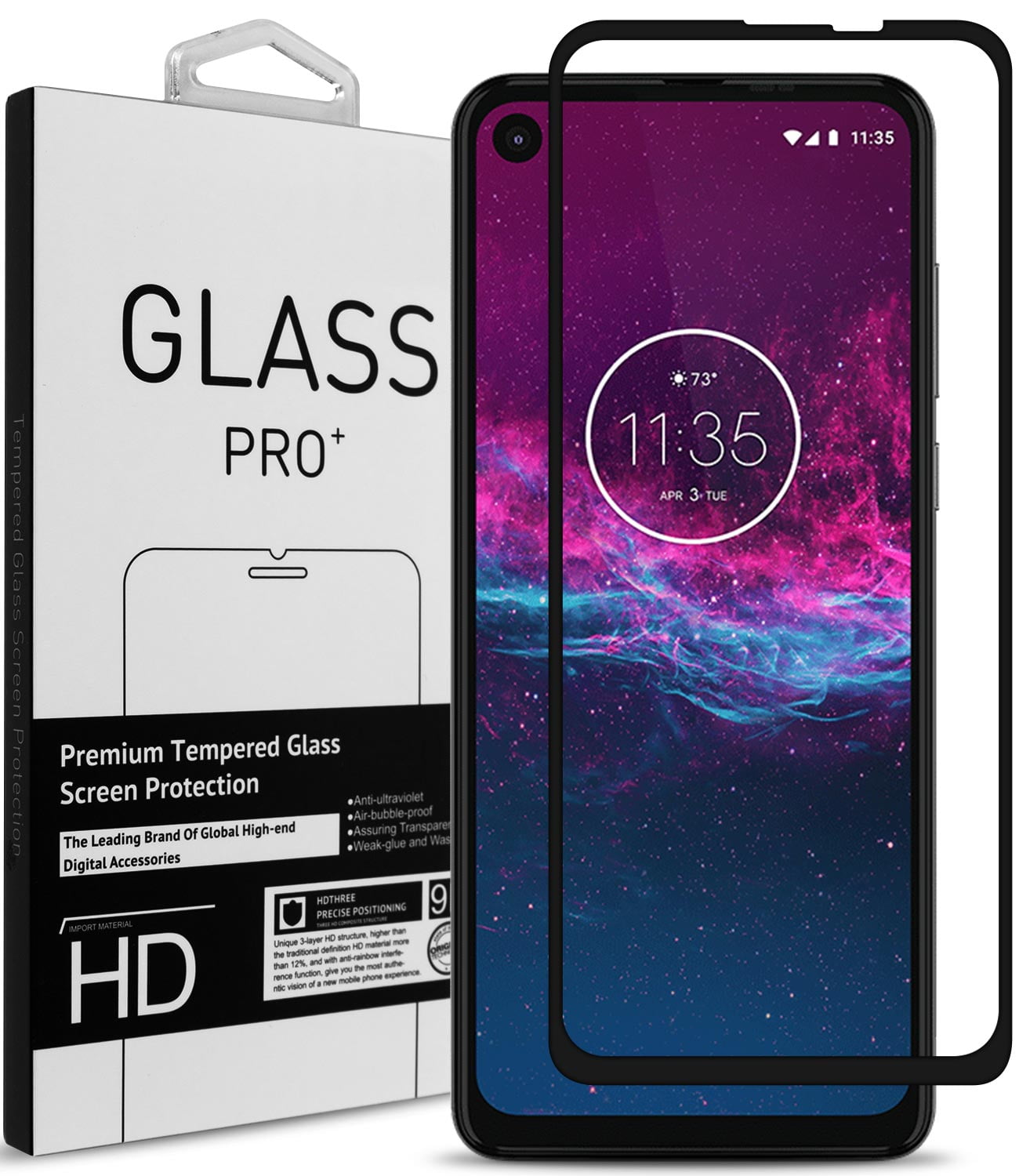 CoverON Motorola One Action Tempered Glass Screen Protector ...