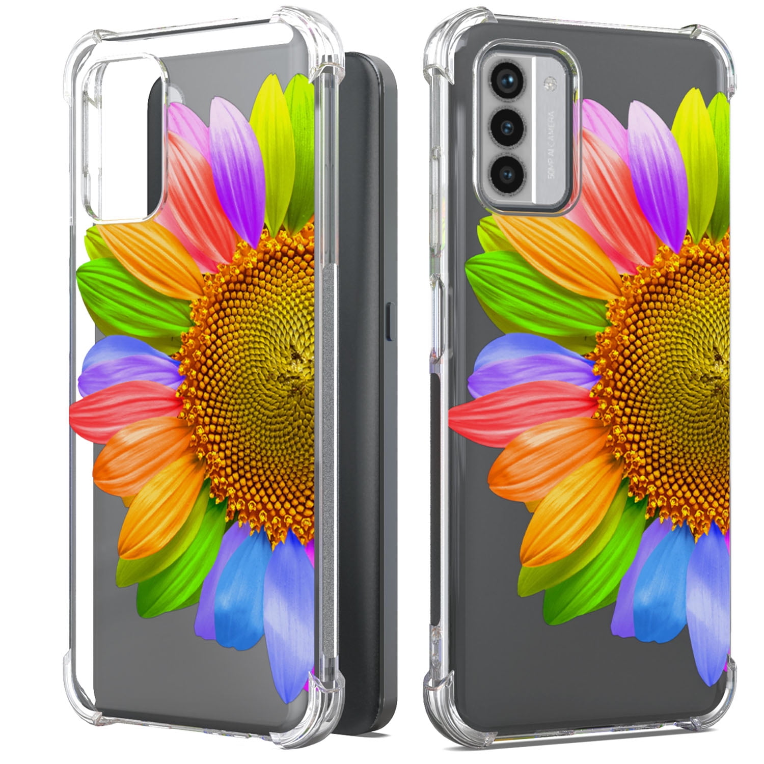 CoverON Slim Clear TPU Case, Sunflower Design, Flexible Rubber Cover ...