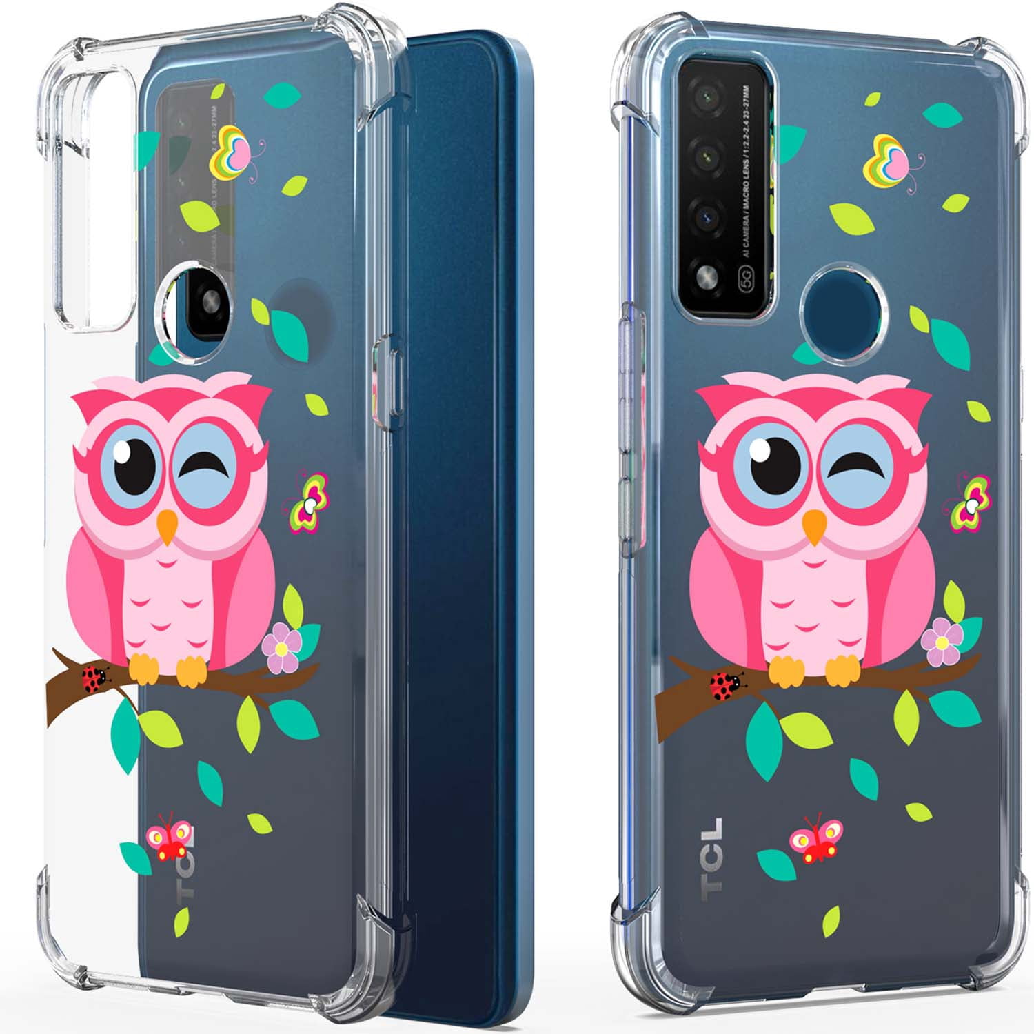 CoverON Phone Design For TCL 20 R 5G / TCL Bremen Case, Clear Flexible ...