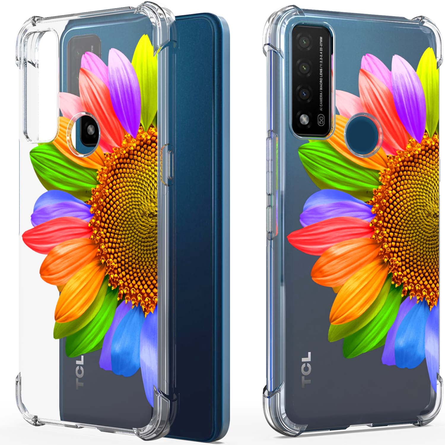 CoverON Phone Design For TCL 20 R 5G / TCL Bremen Case, Clear Flexible ...