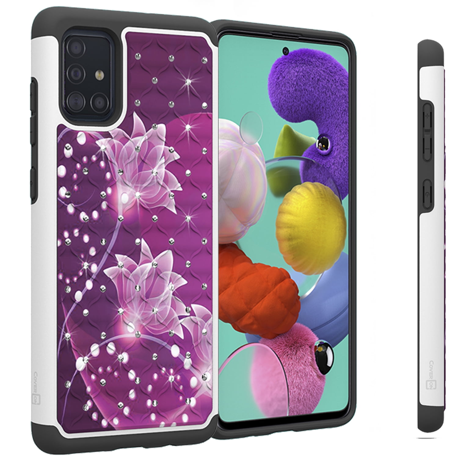 CoverON Samsung Galaxy A71 Case, Aurora Series Rhinestone Phone Cover ...