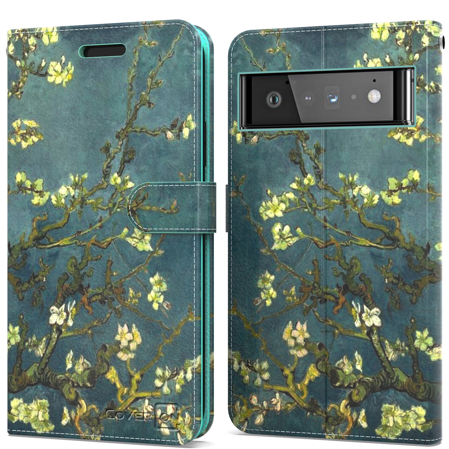 CoverON for Google Pixel 6 Pro Wallet Case, RFID Blocking Vegan Leather ...