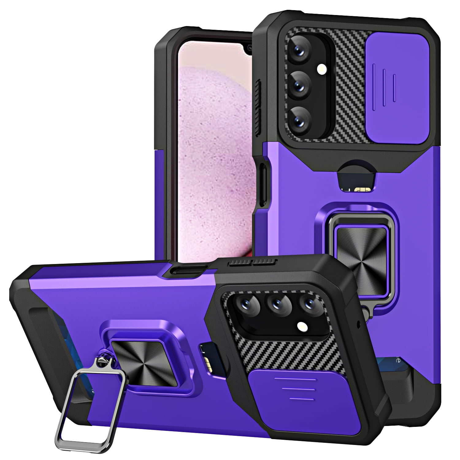 CoverTrend for Samsung Galaxy A25 5G Case, with Sliding Lens Protection Cover, Card Holder Slot ...