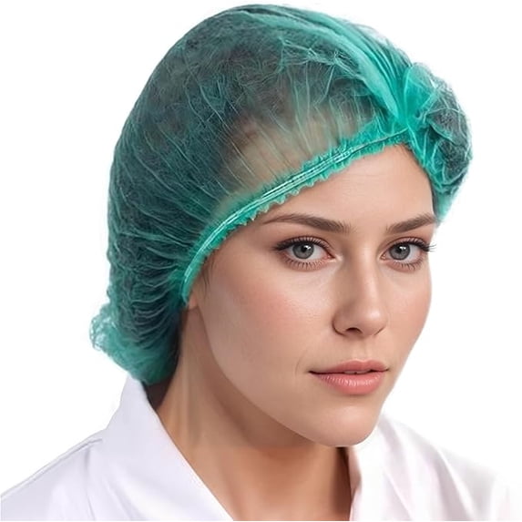 CoverallsDirect Disposable Pleated Bouffant Hair Nets, 21 Inches, 100 ...