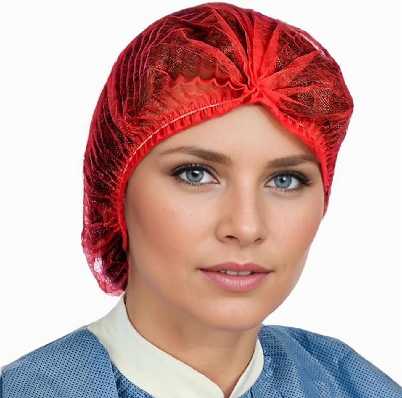 CoverallsDirect Disposable Pleated Bouffant Hair Nets, 21 Inches, 100 ...