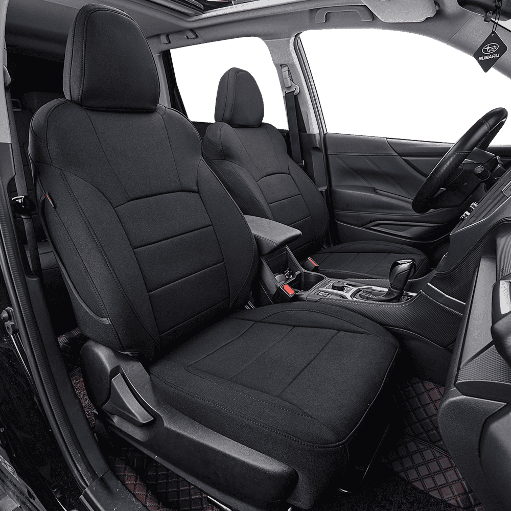 Coverdream Custom Fit Kona Car Seat Covers for Hyundai Kona 2018 2019 2020 2021 2022 2023 Leatherette Black Red Full Set Size 2018 2023 Kona