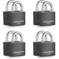 Covered Aluminum Padlock with Key, 8 Pack 1-9/16" Padlocks with Same ...