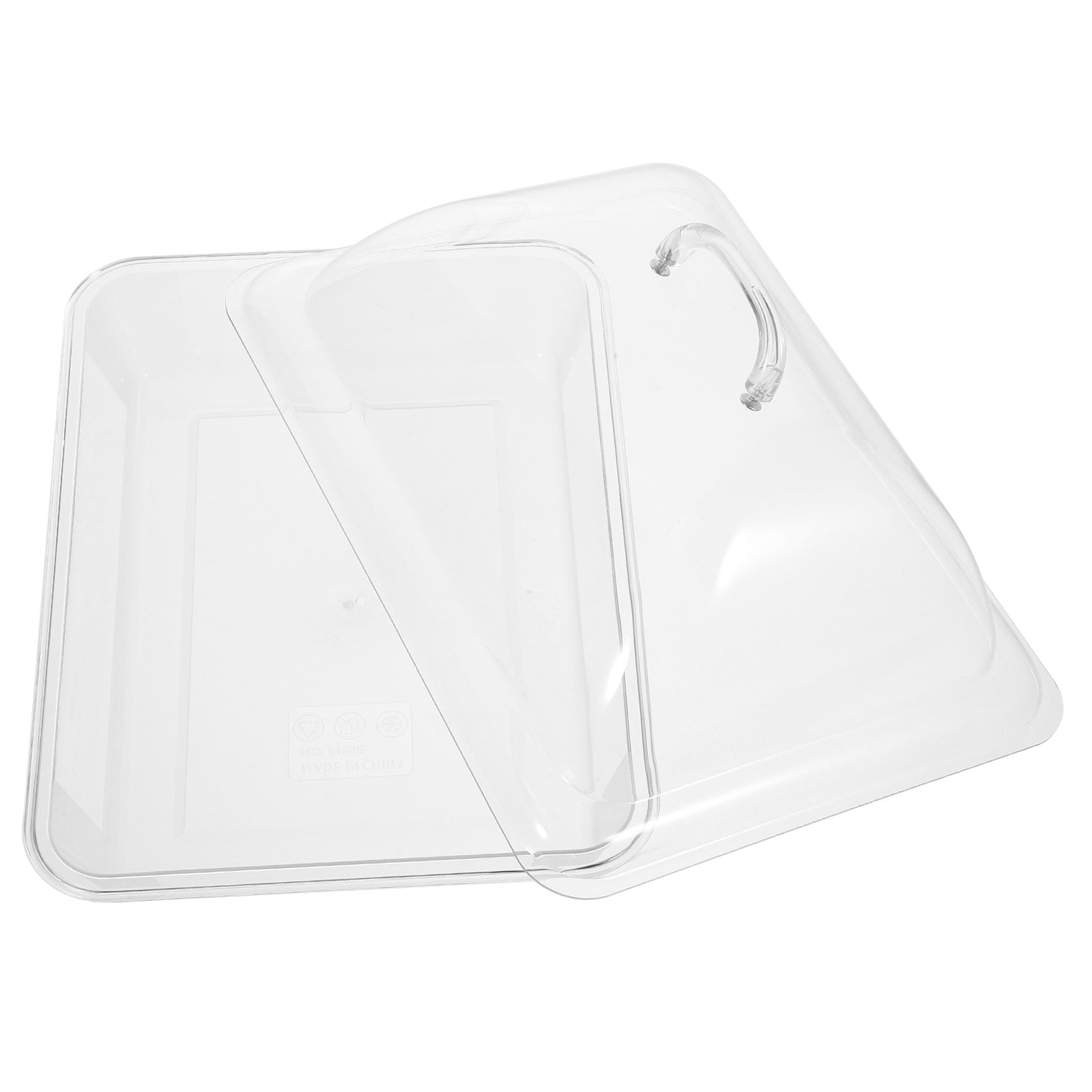 Eease Rectangular Acrylic Cake Tray with Dome for Display and Catering ...