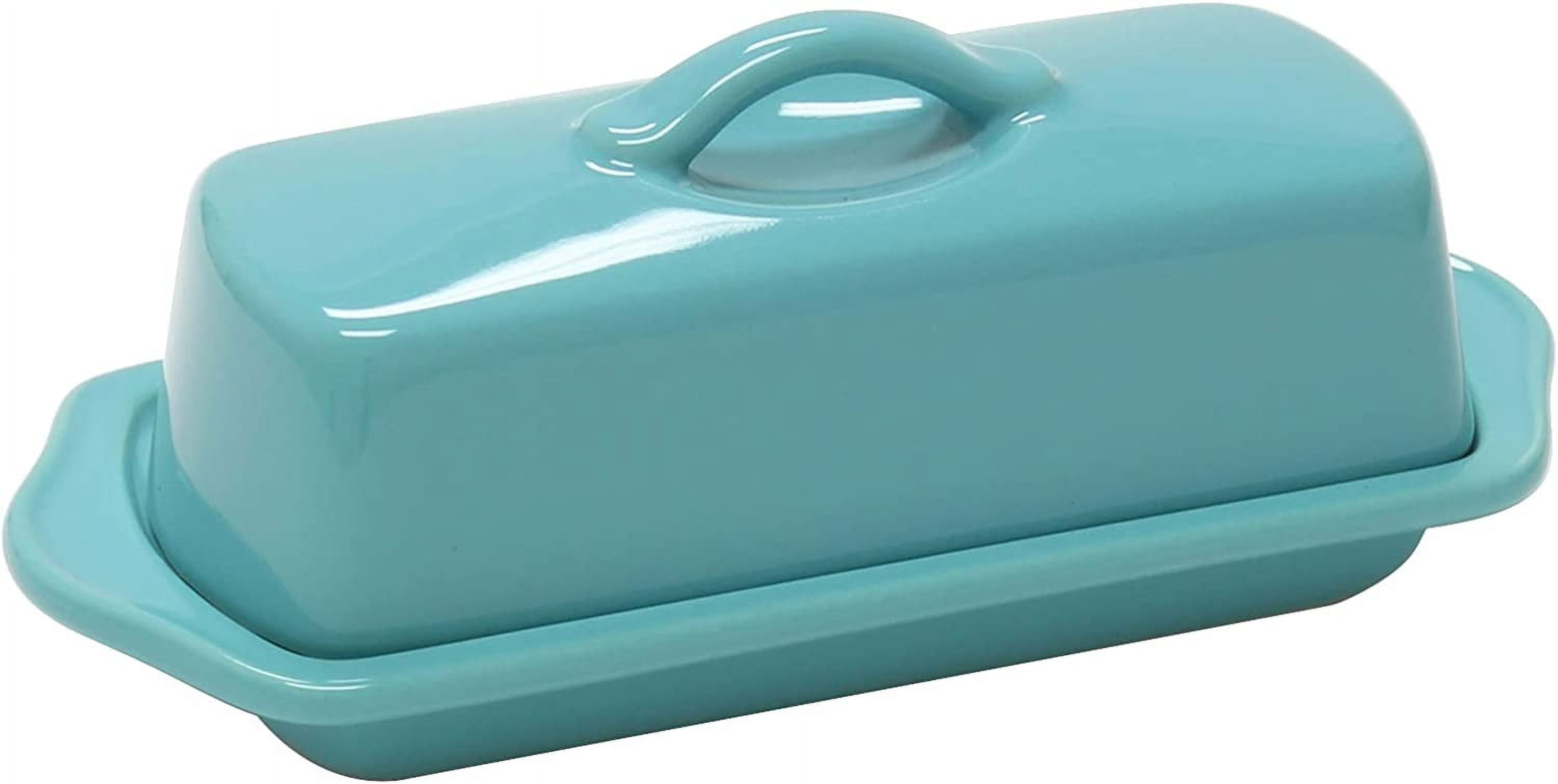 Covered Dish, Full Size Butter, Aqua - Walmart.com